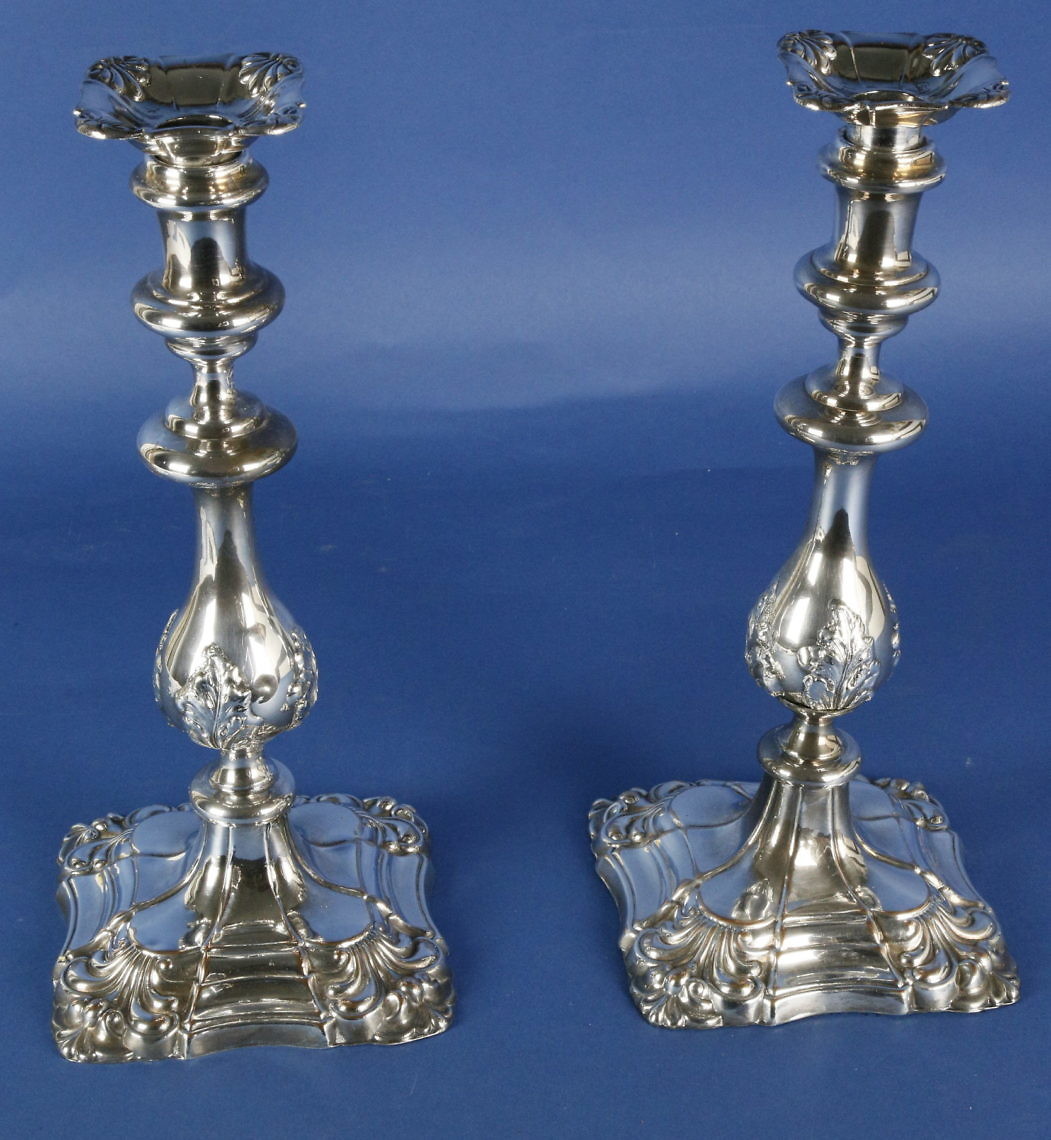 18th Century Sheffield Silver Plated Candlesticks - Pair of Sheffield ...