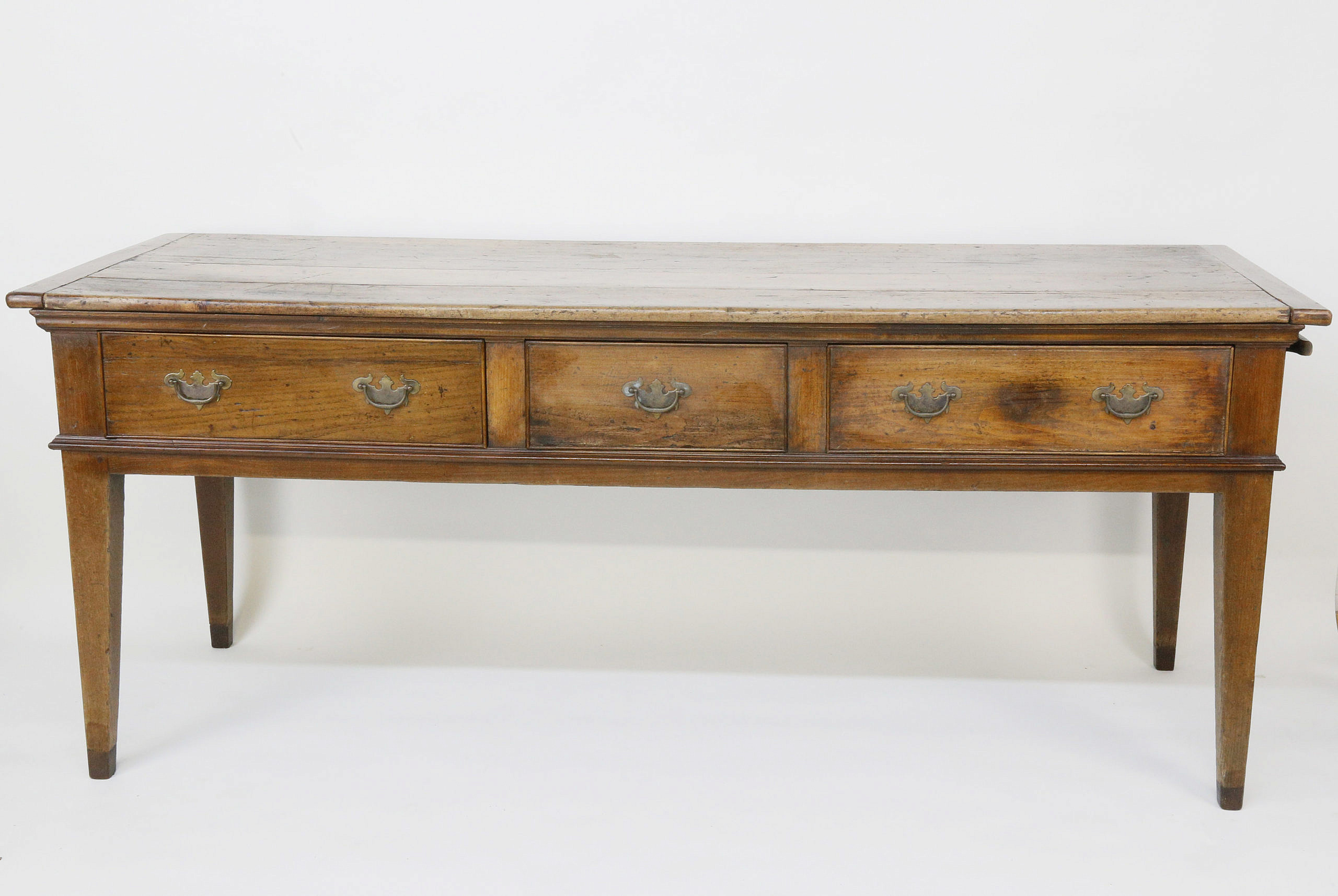 19th Century English Elm Three Drawer Huntboard - English Elm Three ...