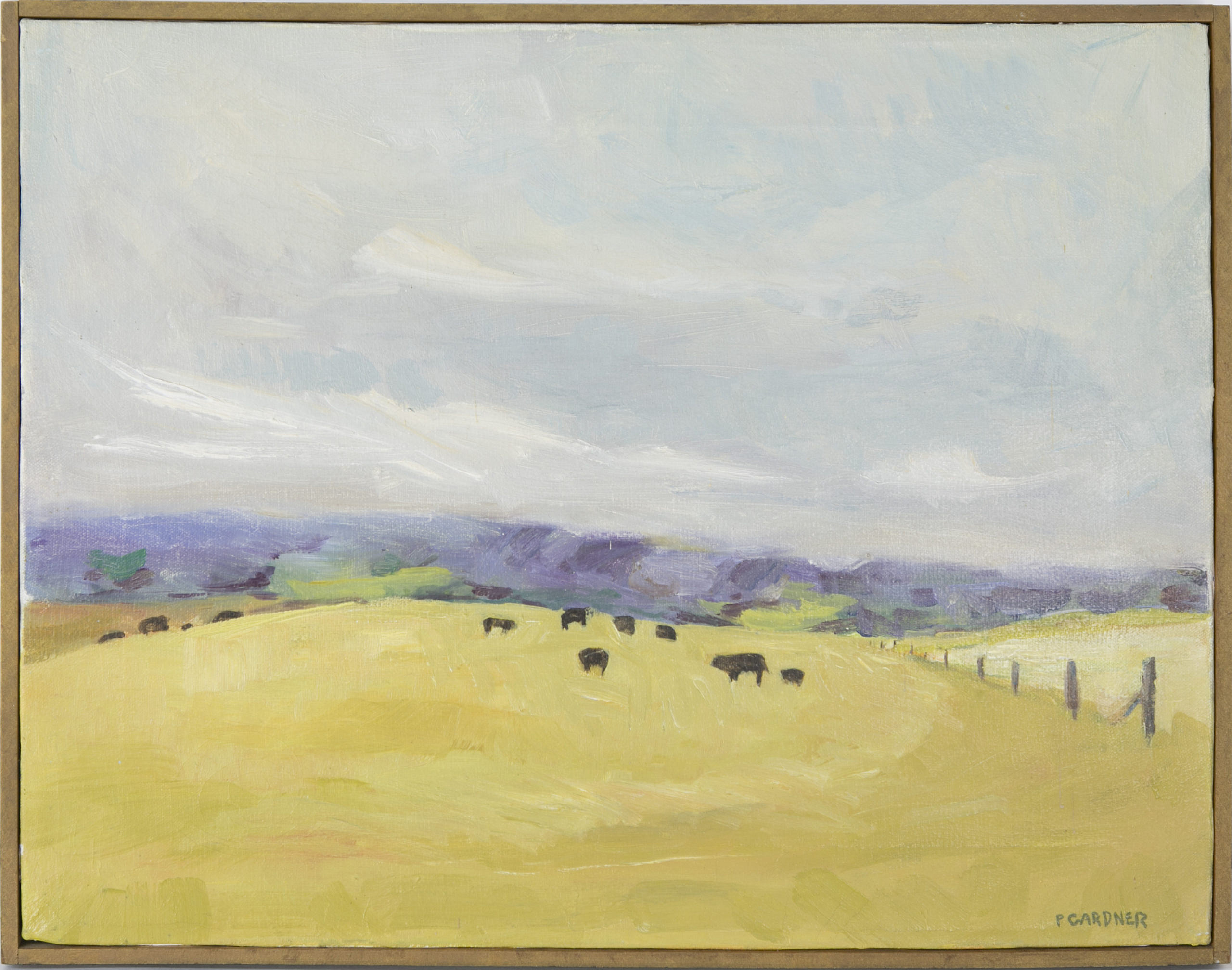 Pat Gardner (1926-2001) Oil on Canvas "Nantucket Pastural Landscape ...