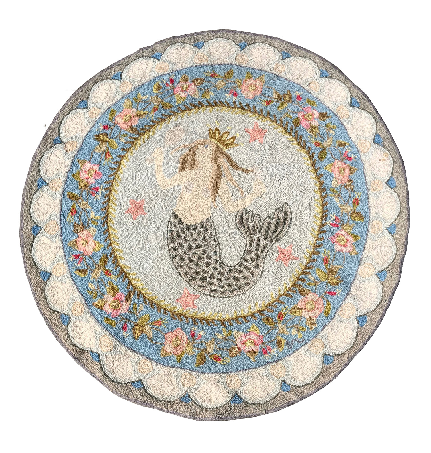 Claire Murray Round Mermaid Hooked Rug - Claire Murray Round Mermaid ...