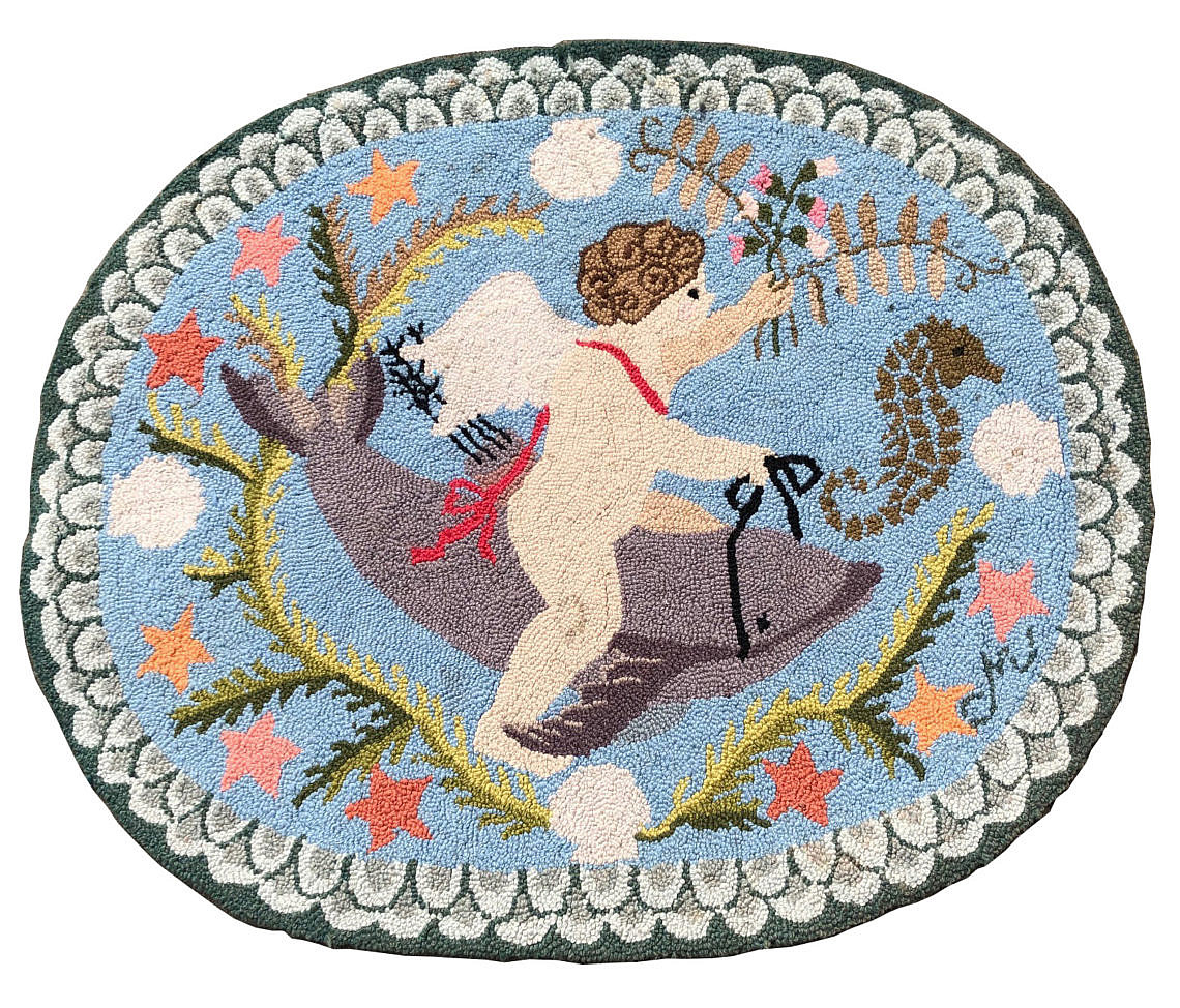 Claire Murray Oval Hooked Rug - Claire Murray Oval Hooked Rug "Cupid ...