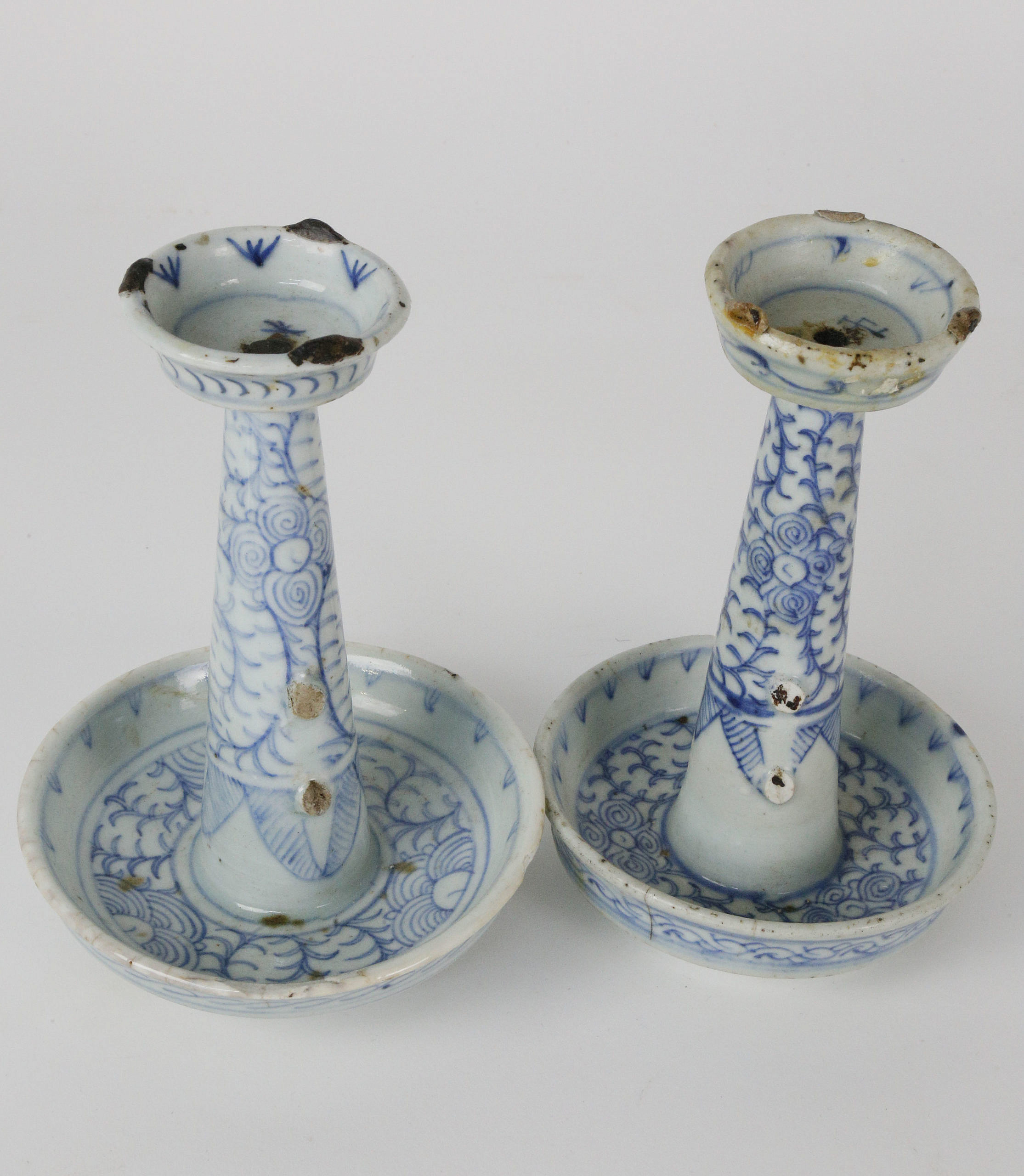 Pair of Antique Chinese Fat Burning Sticks - Pair of Antique Chinese ...