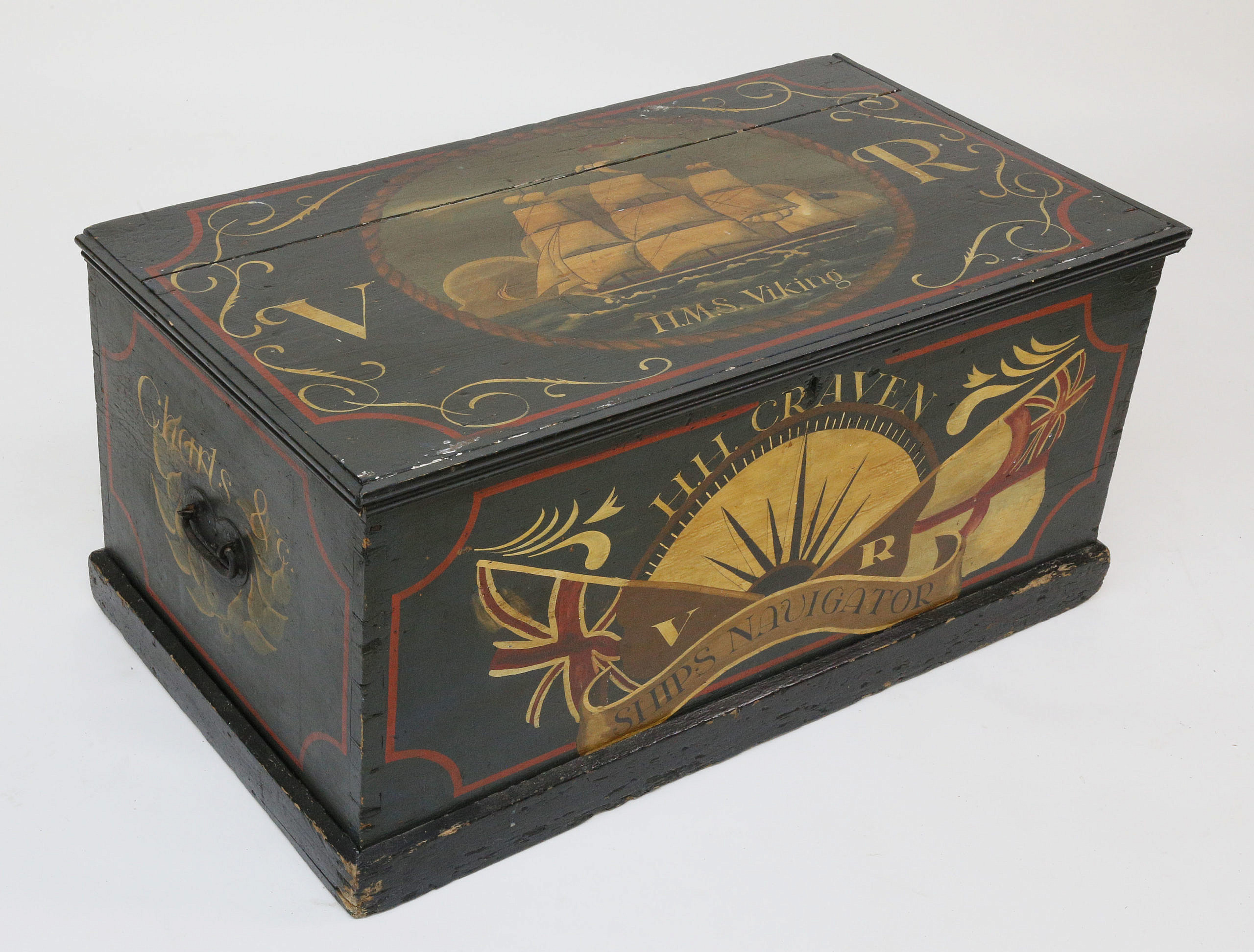 British Nautical Decorated Trunk - British Nautical Decorated Trunk ...
