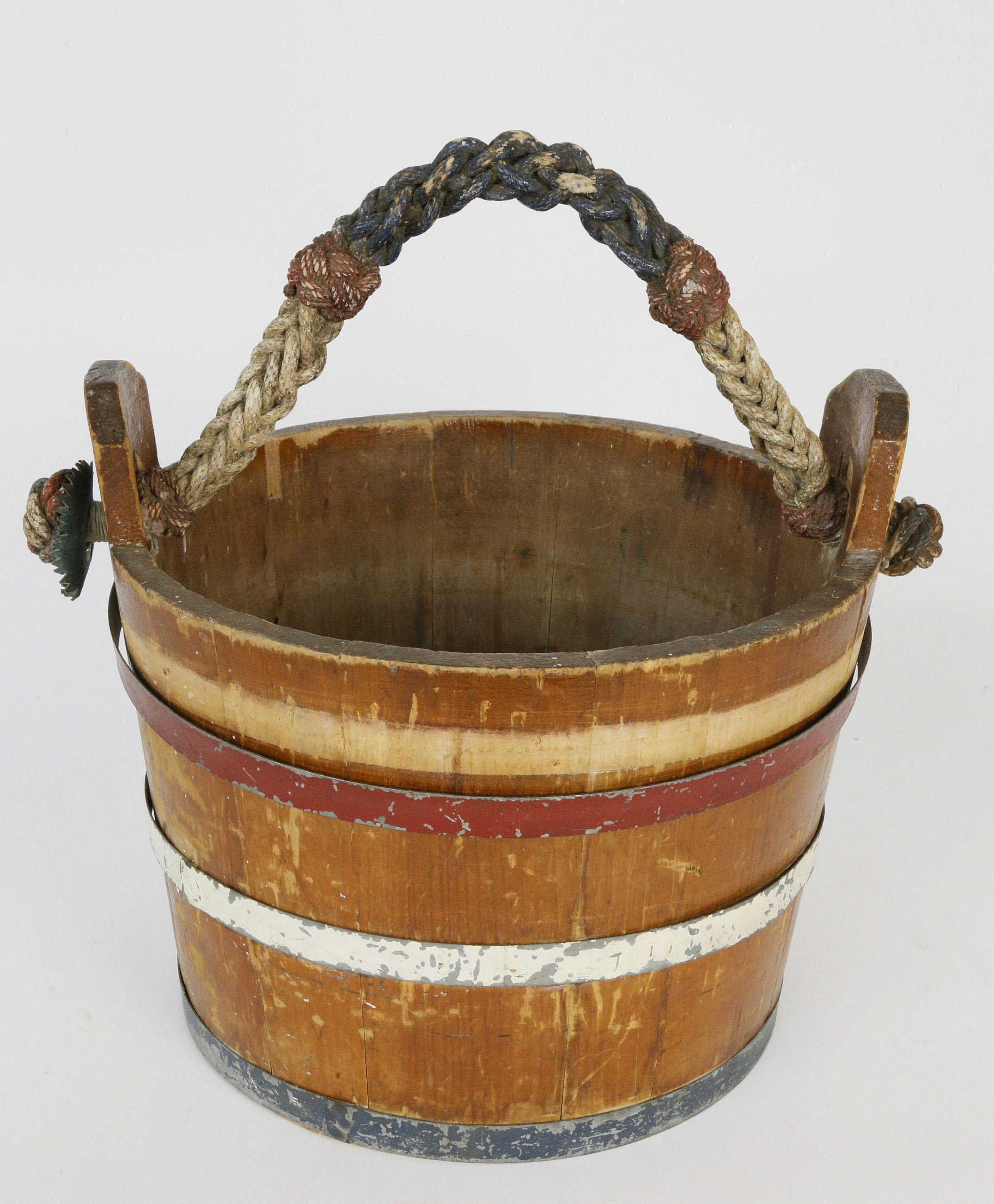 Ship's Water Bucket - Ships Water Bucket with Polychromed Fancy ...