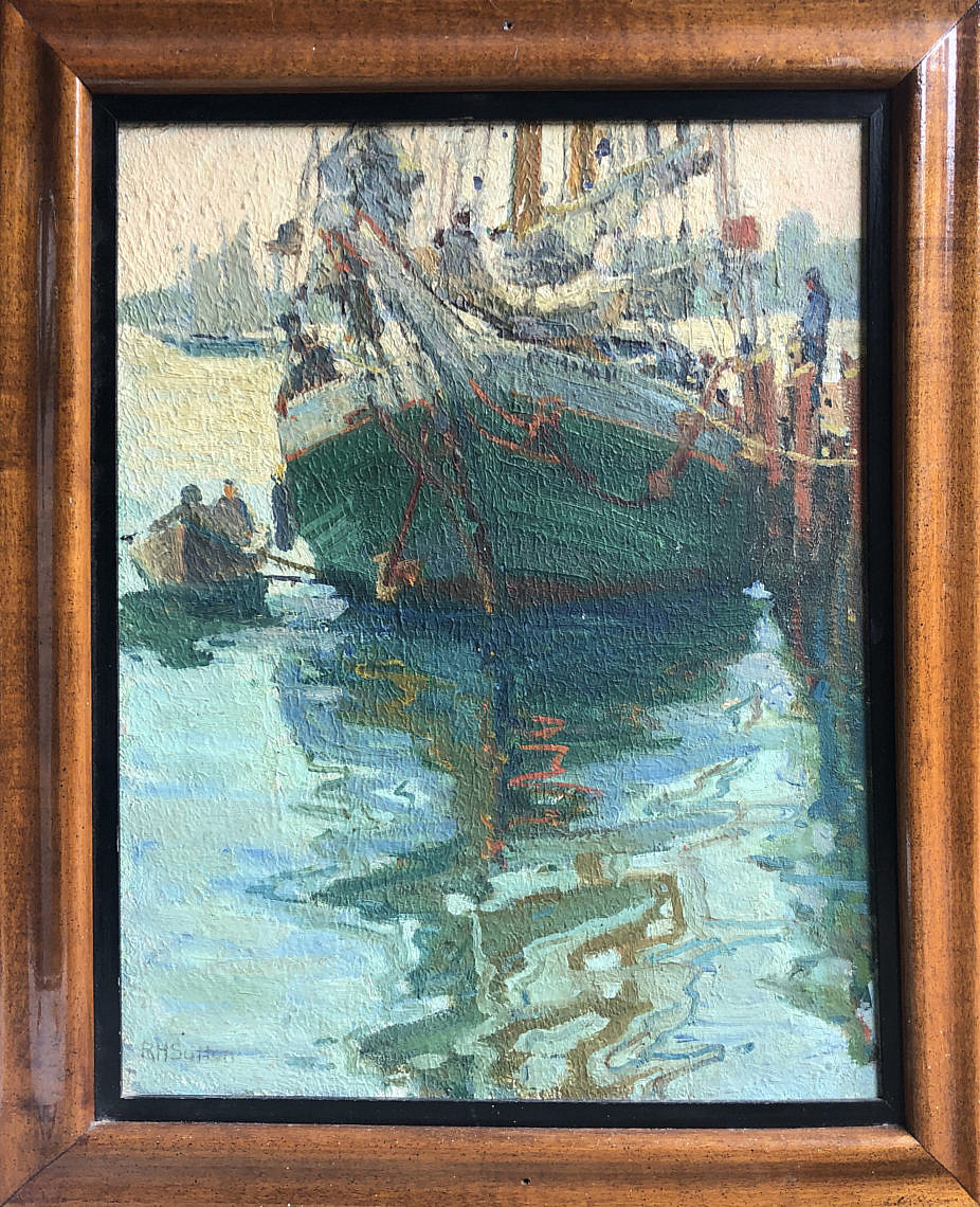 Ruth Haviland Sutton (1898-1960) Oil on Artist board "Green Hulled ...