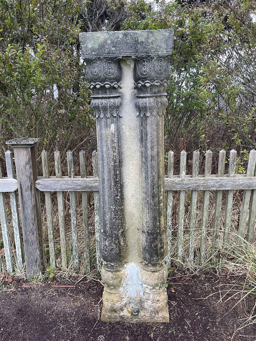 Two Pair of Antique Garden Classical Concrete Twin Columns - Two Pair ...