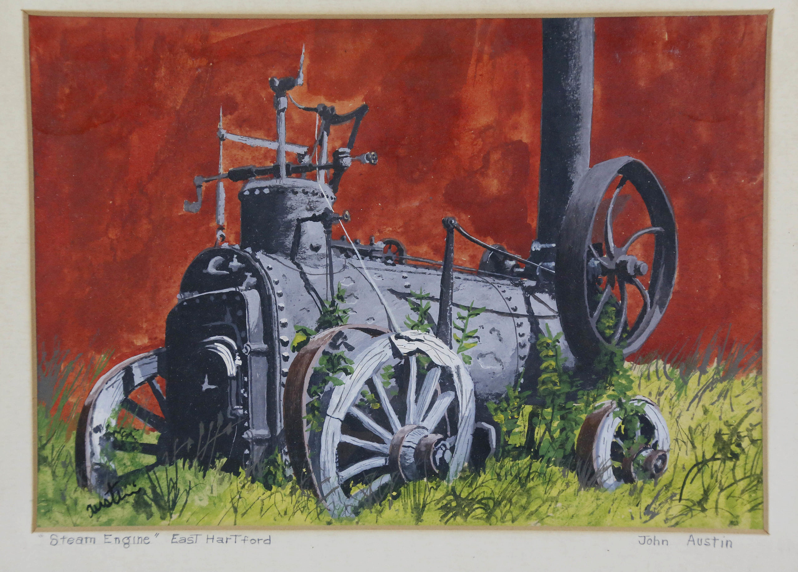 John Austin Tempera on Artist Board "Steam Engine - East Hartford ...