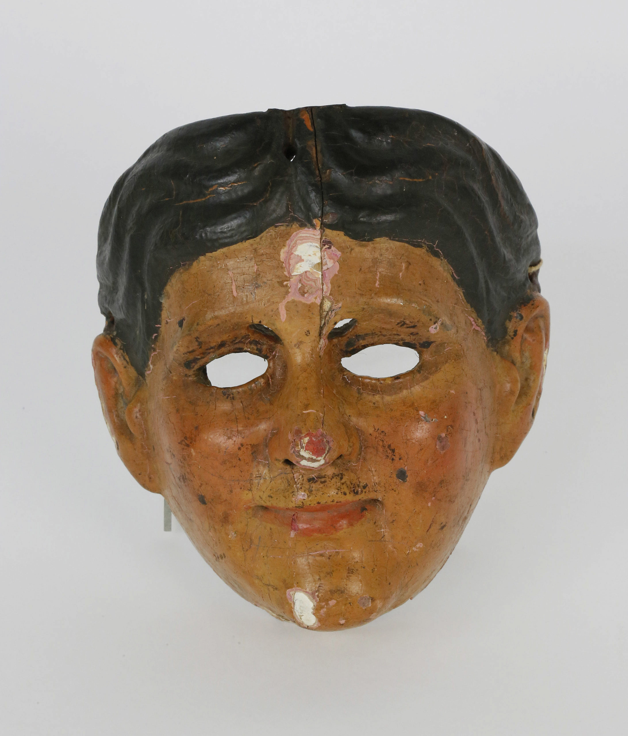 Guatemala Carved and Painted Mask Representing Spaniards 19th Century ...
