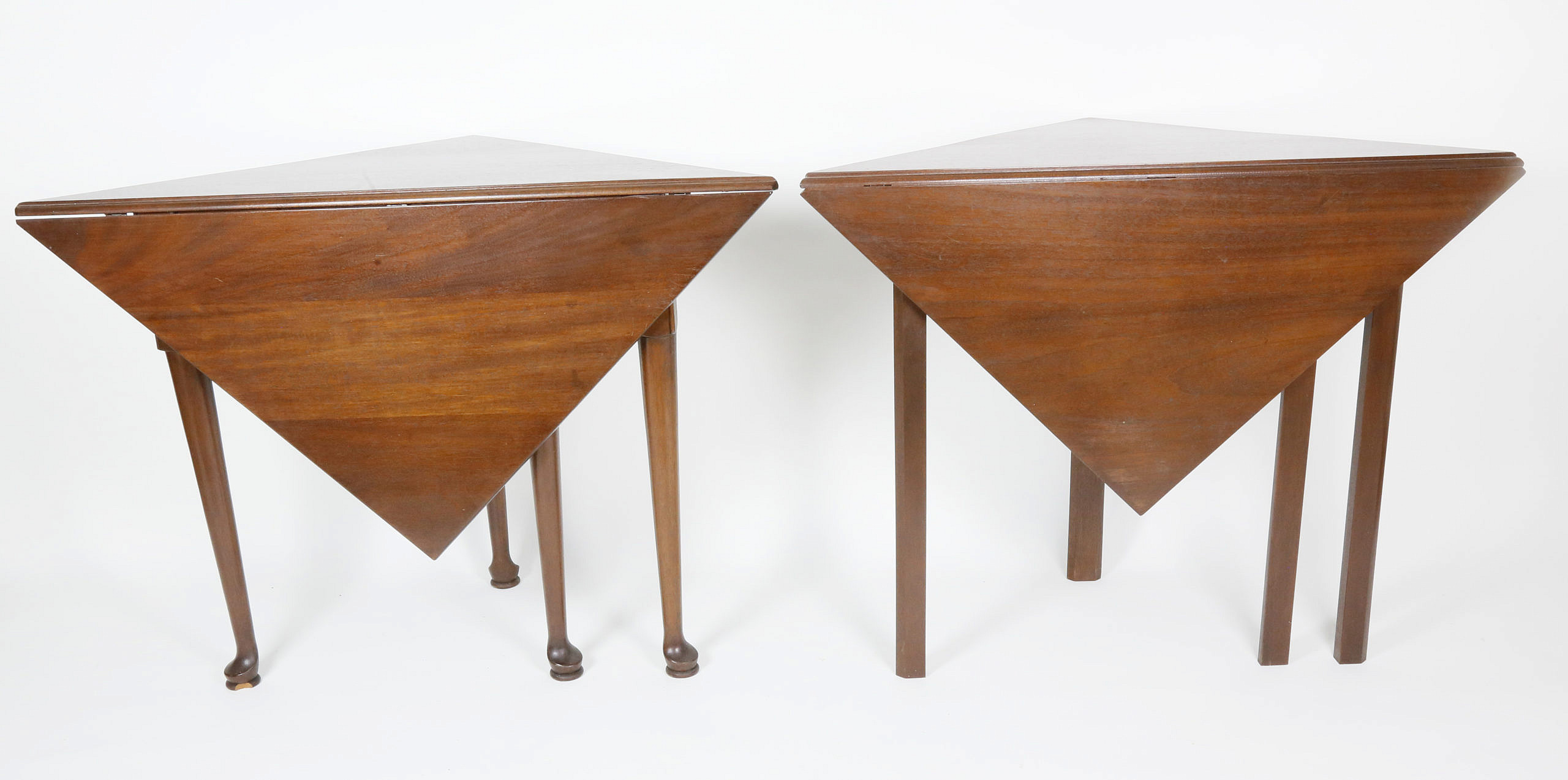 Two Mahogany Envelope Tables 20th Century - Two Mahogany Envelope ...