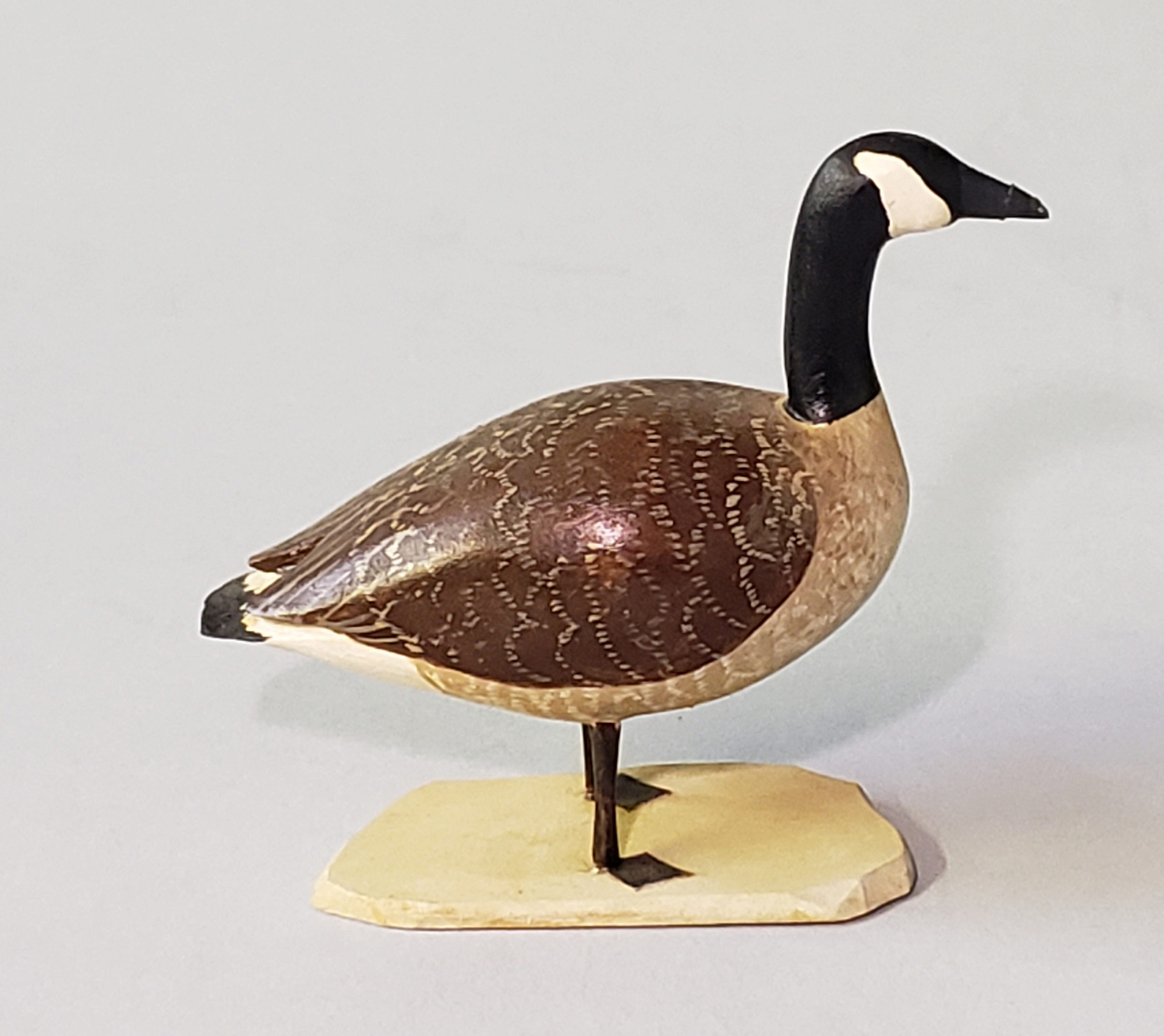 Miniature Hand Carved and Painted Goose Decoy - Miniature Hand Carved ...