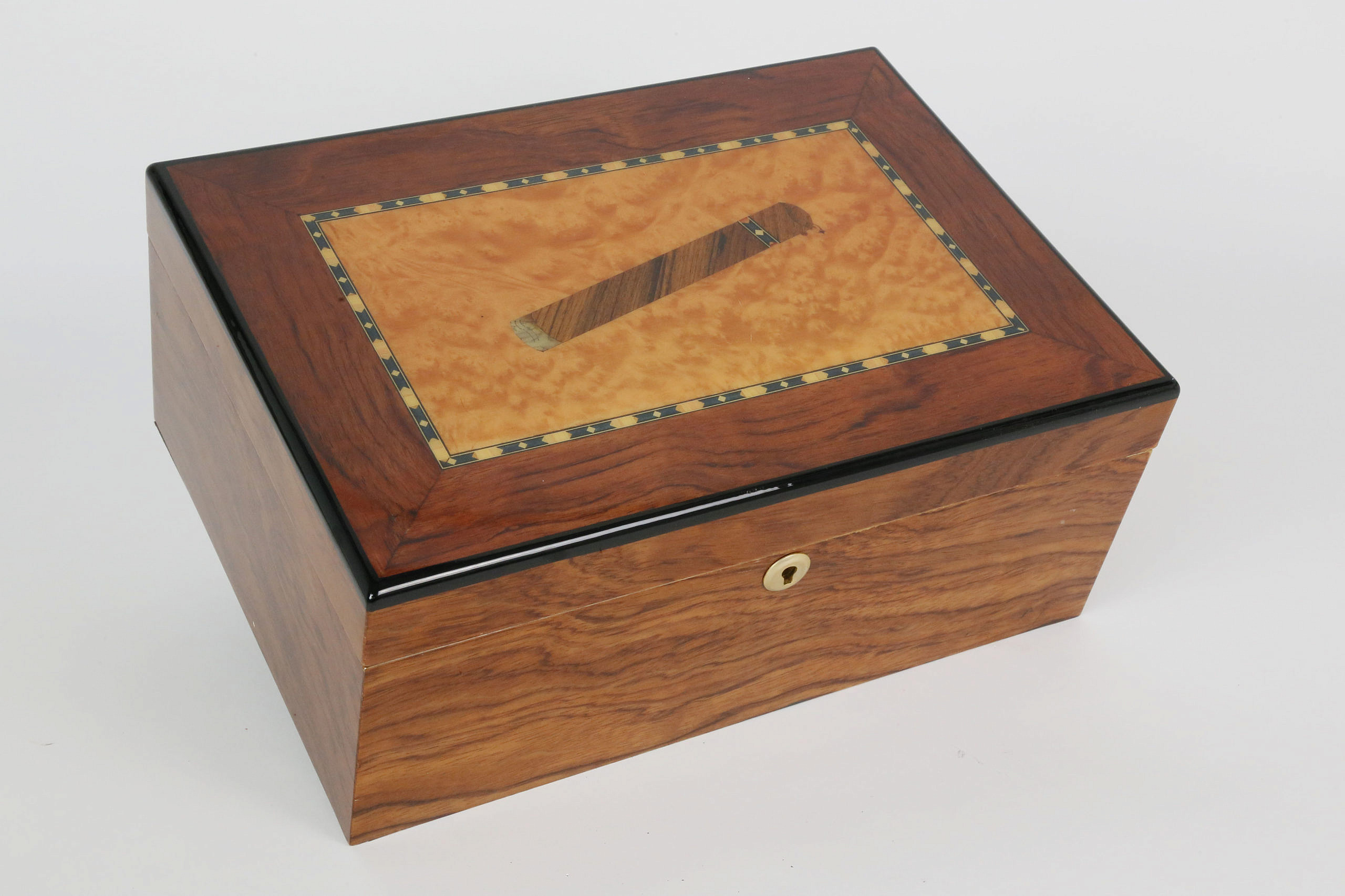 Contemporary Inlaid Humidor Box late 20th Century - Contemporary Inlaid ...