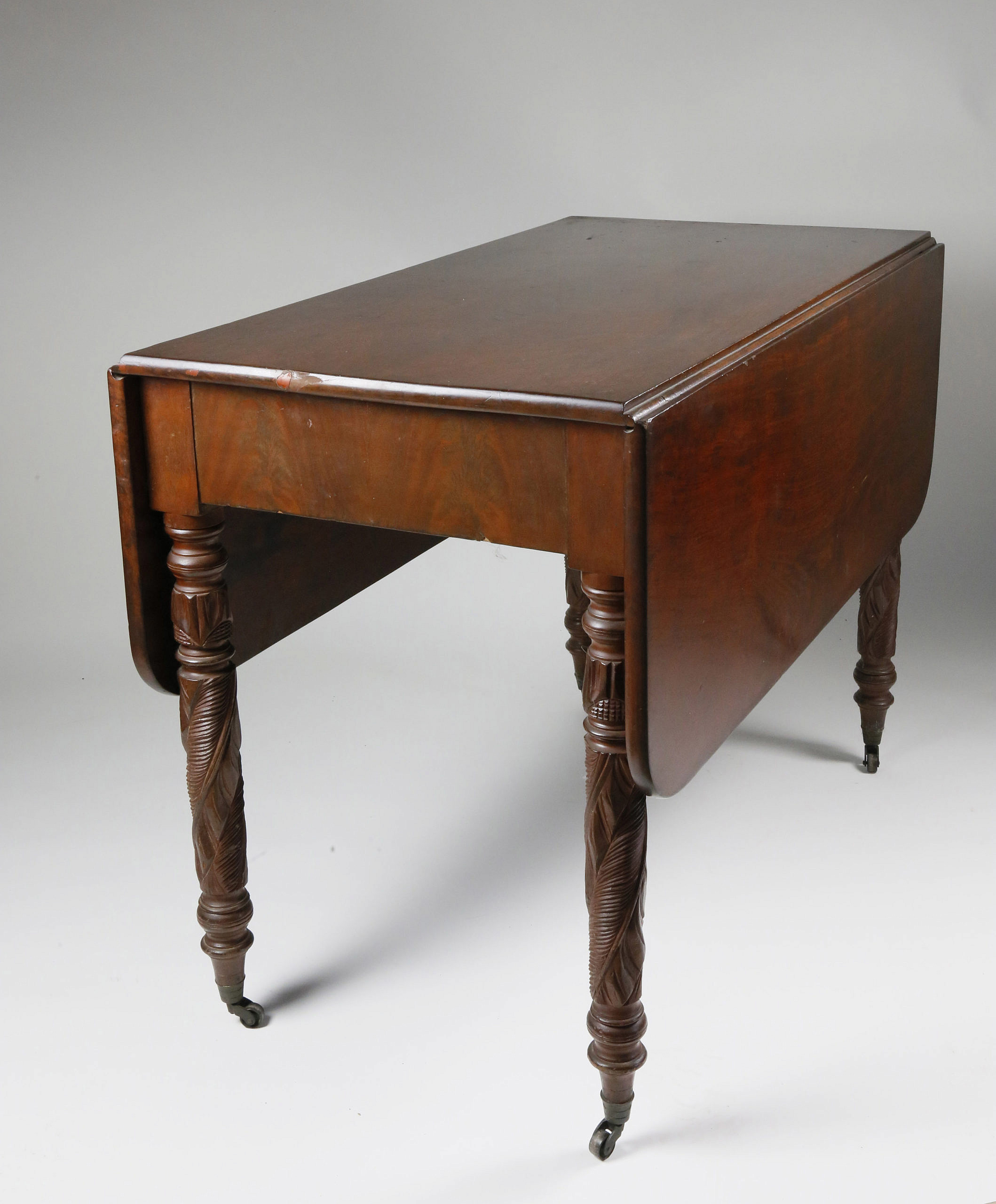 American Mahogany Drop Leaf Dining Table circa 1840 - American Mahogany ...