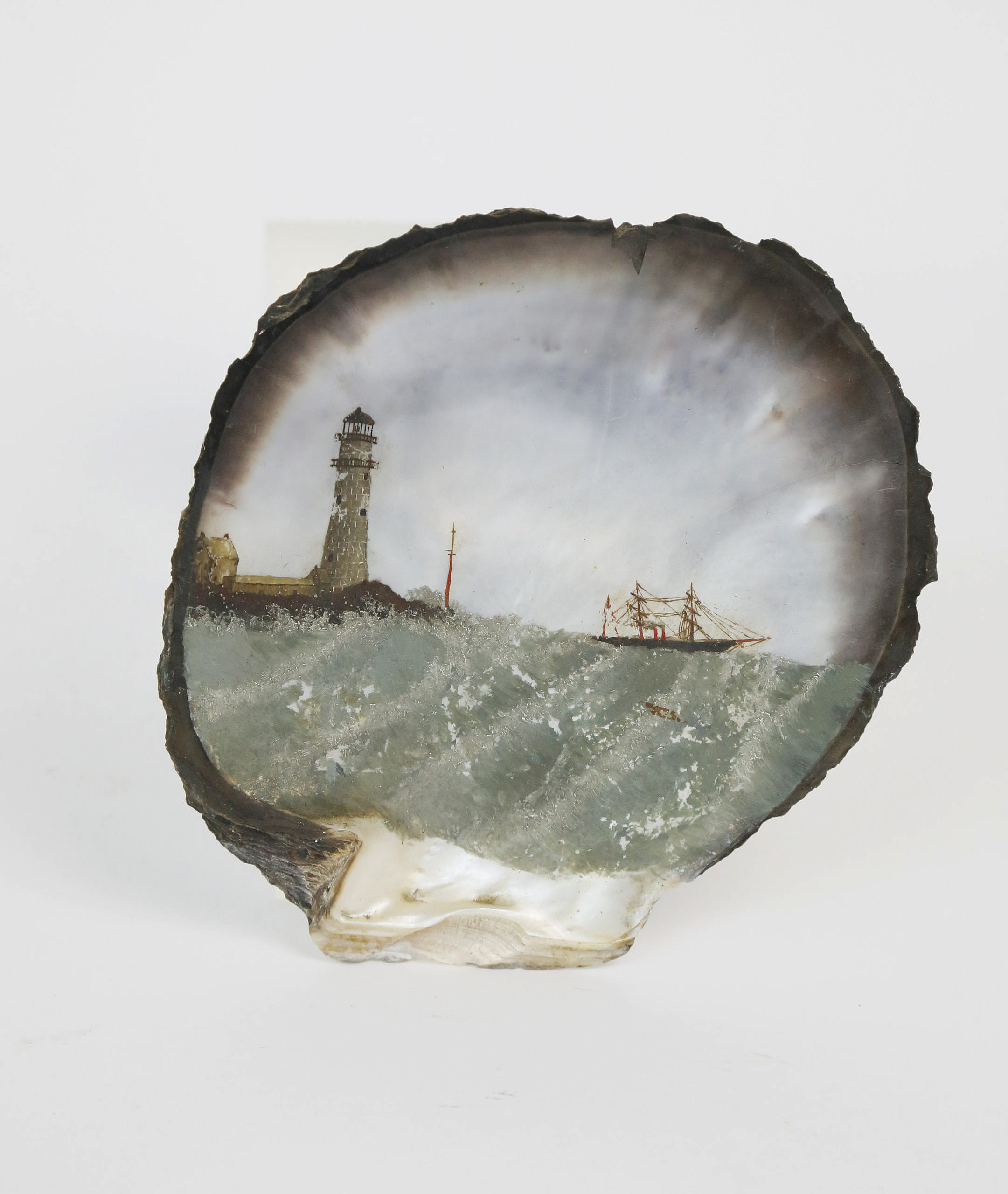 Maritime Painted Abalone Shell 19th Century - Maritime Painted Abalone ...