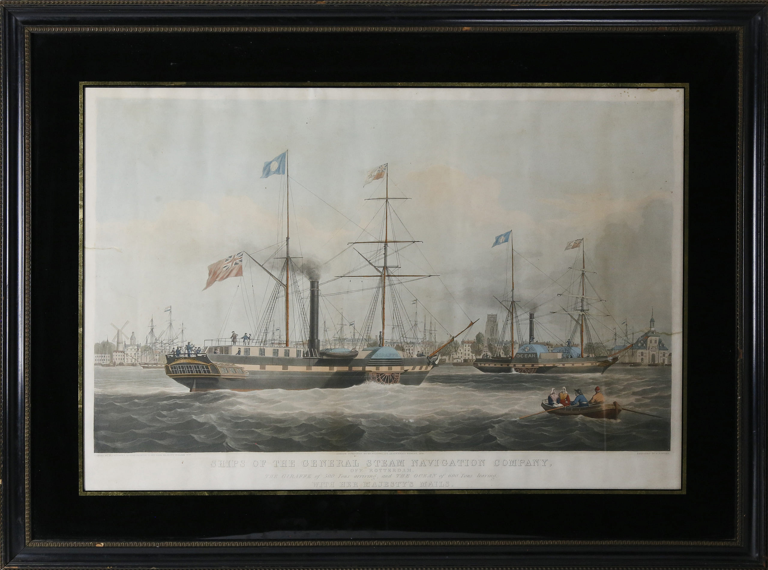 W.J. Huggins Lithograph “Ships of the General Steam Navigation Company ...