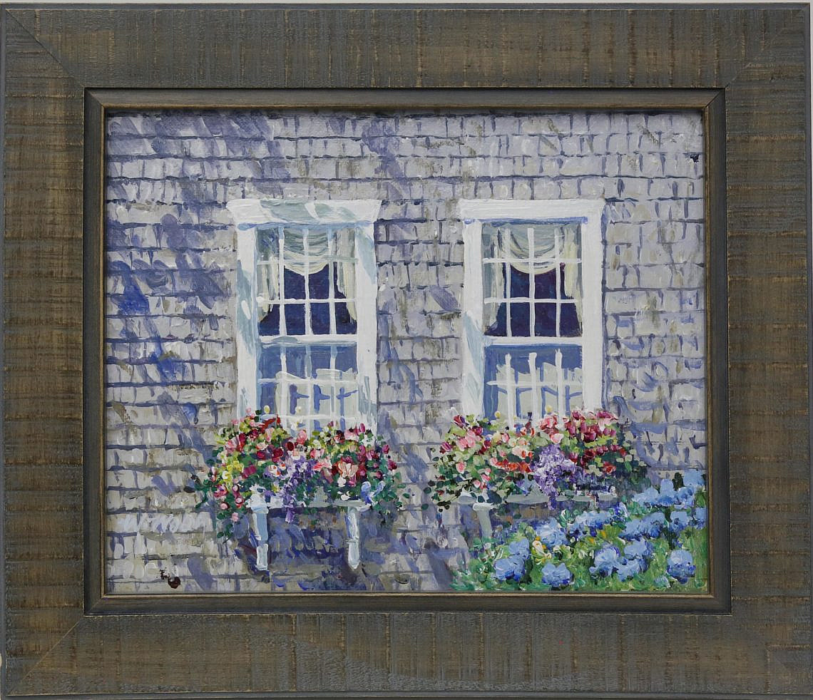 William Welch Oil on Canvas "Posies and Pines" - William Welch Oil on ...