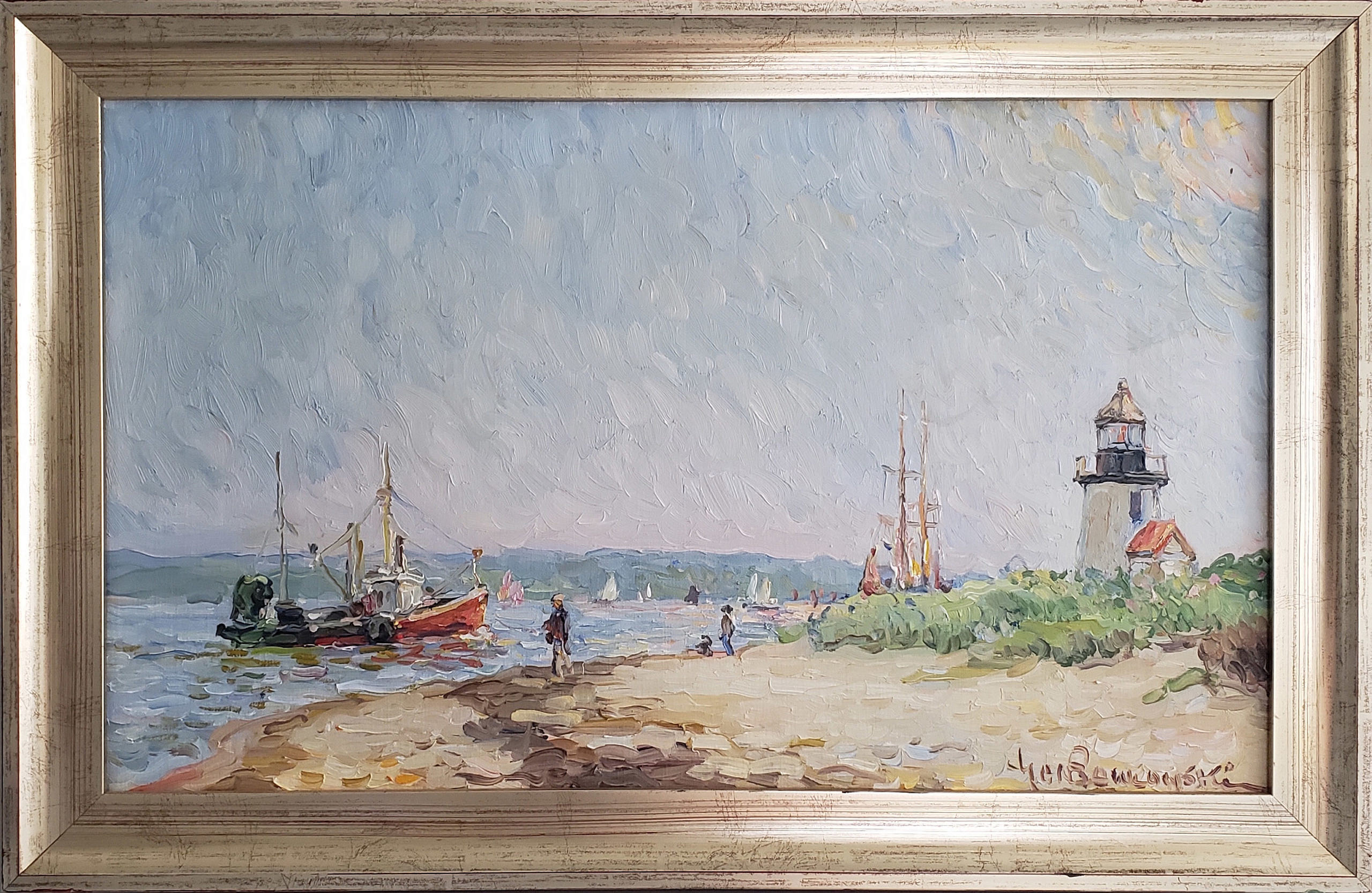 Jan Pawlowski Nantucket Brant Point Oil on Linen Painting - Jan ...