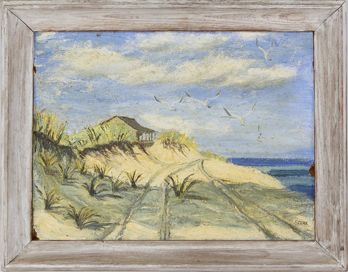 Louise Stark Oil on Masonite "Squam Nantucket Landscape" - Louise Stark ...