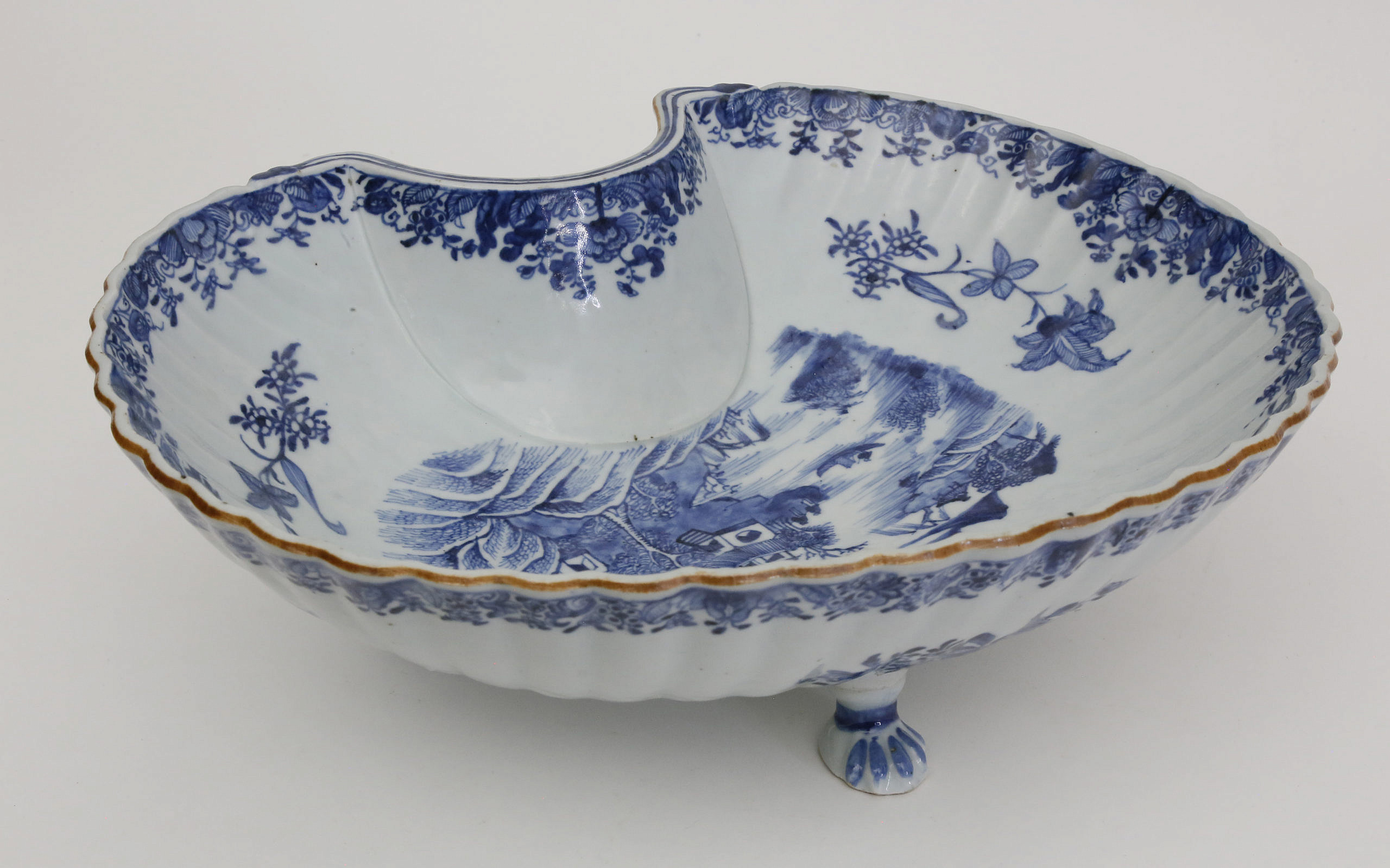 Chinese Export Porcelain Underglaze Blue Footed Barber’s Basin ...