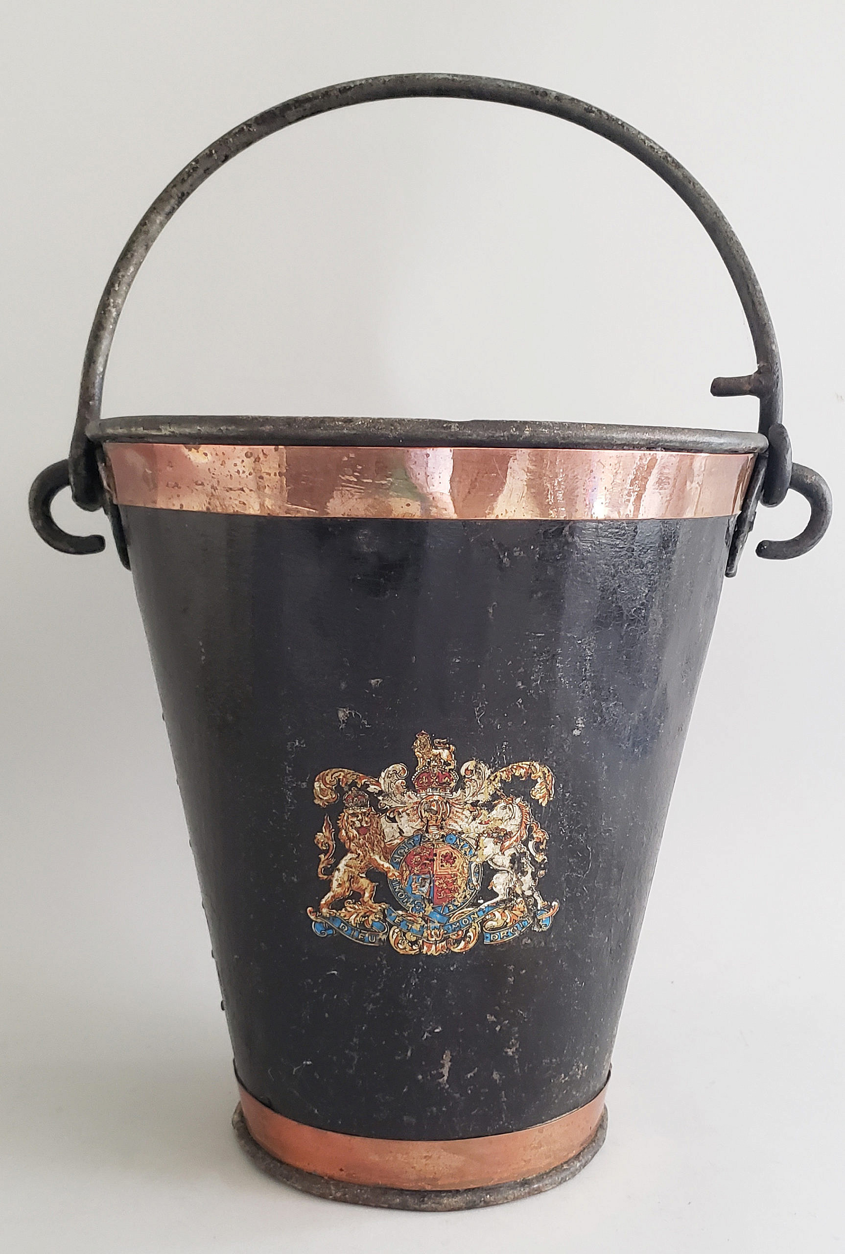 19th Century English Peat Bucket - English Copper Banded Peat Bucket ...