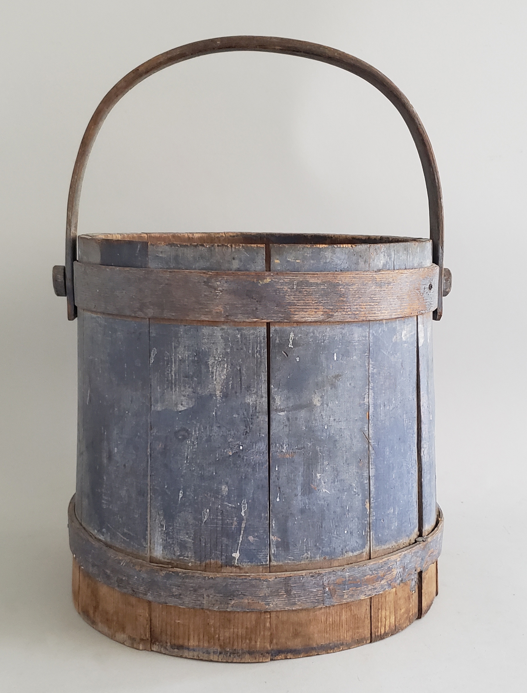 19th Centry American Painted Firkin - 19th Century American Blue ...