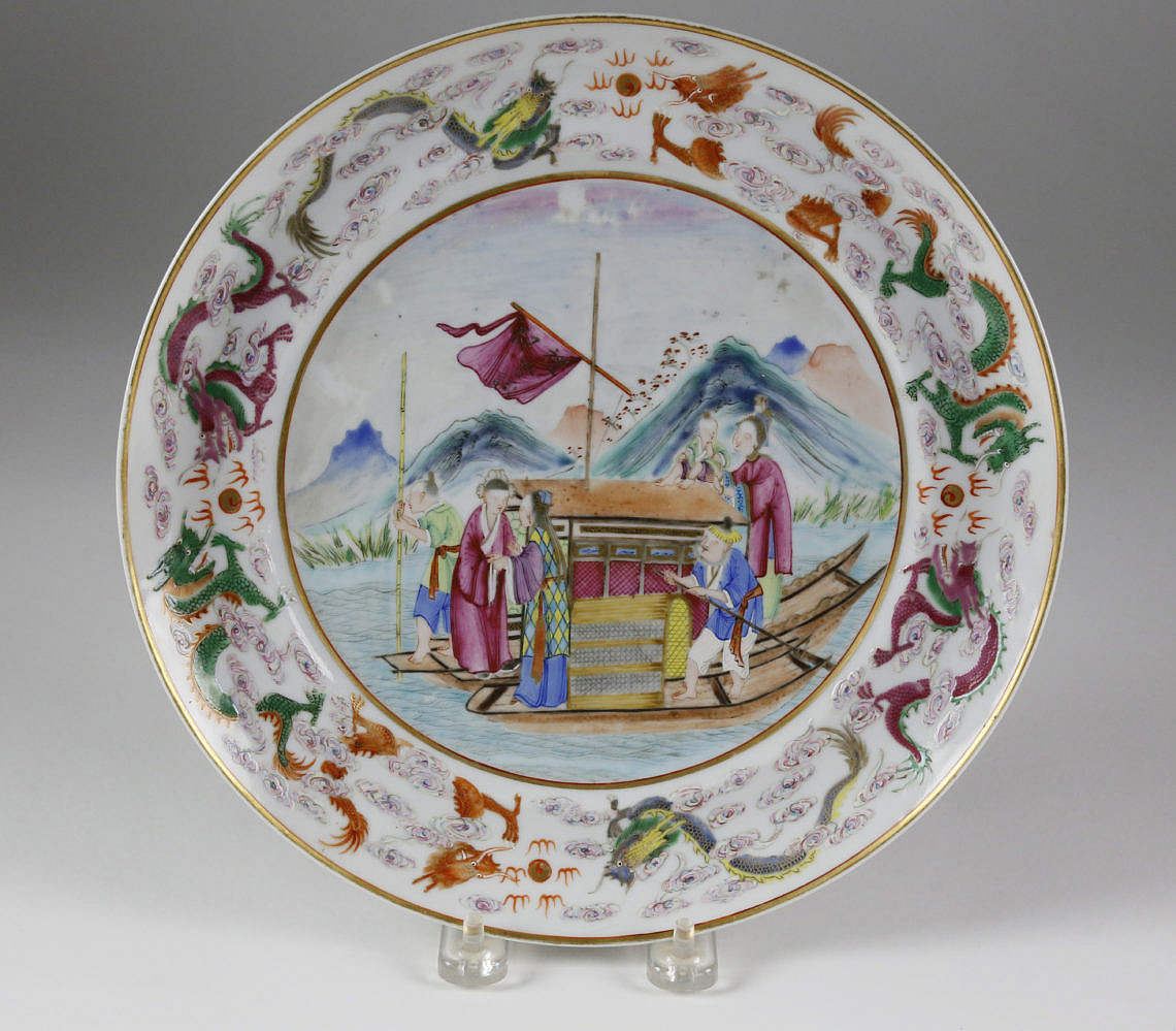 Chinese Export Mandarin Plate late 18th/early 19th Century - Chinese ...