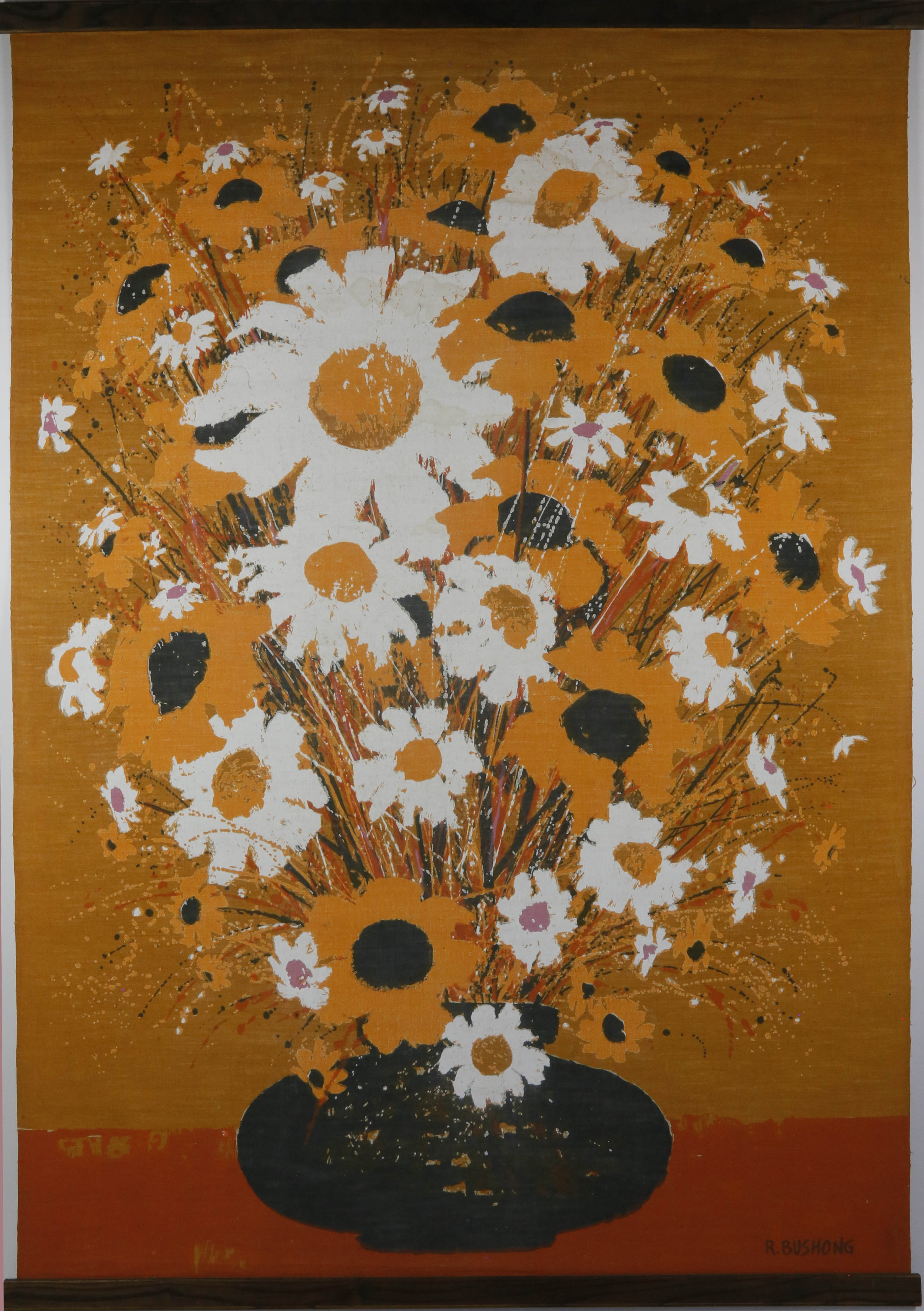 "Bobby" Bushong Printed Fabric Scroll Still Life - Robert, "Bobby ...