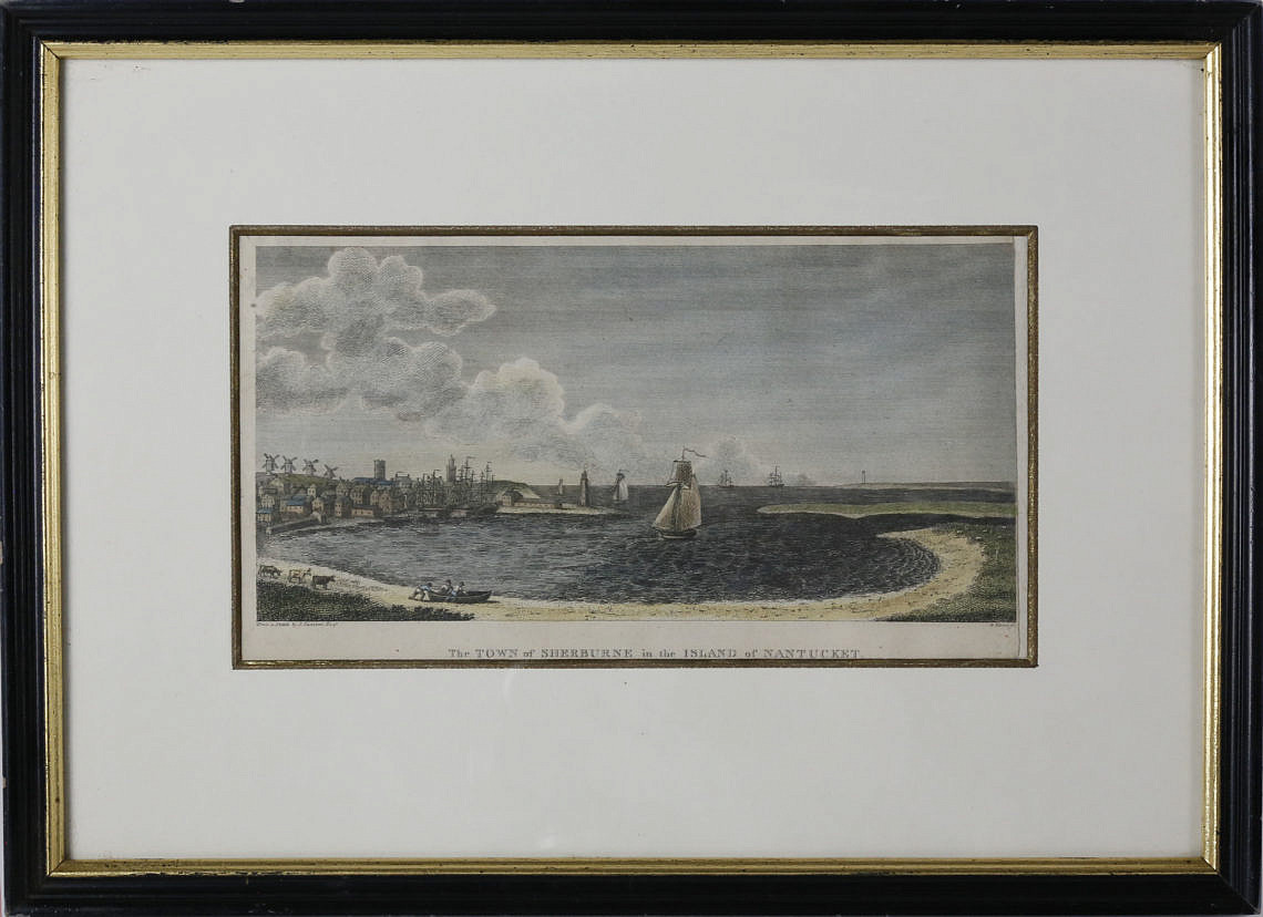 Benjamin Tanner Engraving "The Town of Sherburne in the Island of ...