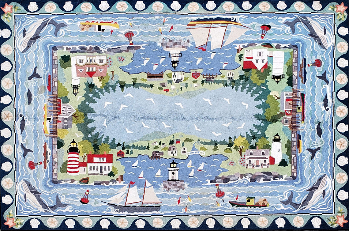 Claire Murray Nantucket Harbor Hooked Rug - Claire Murray Nantucket ...