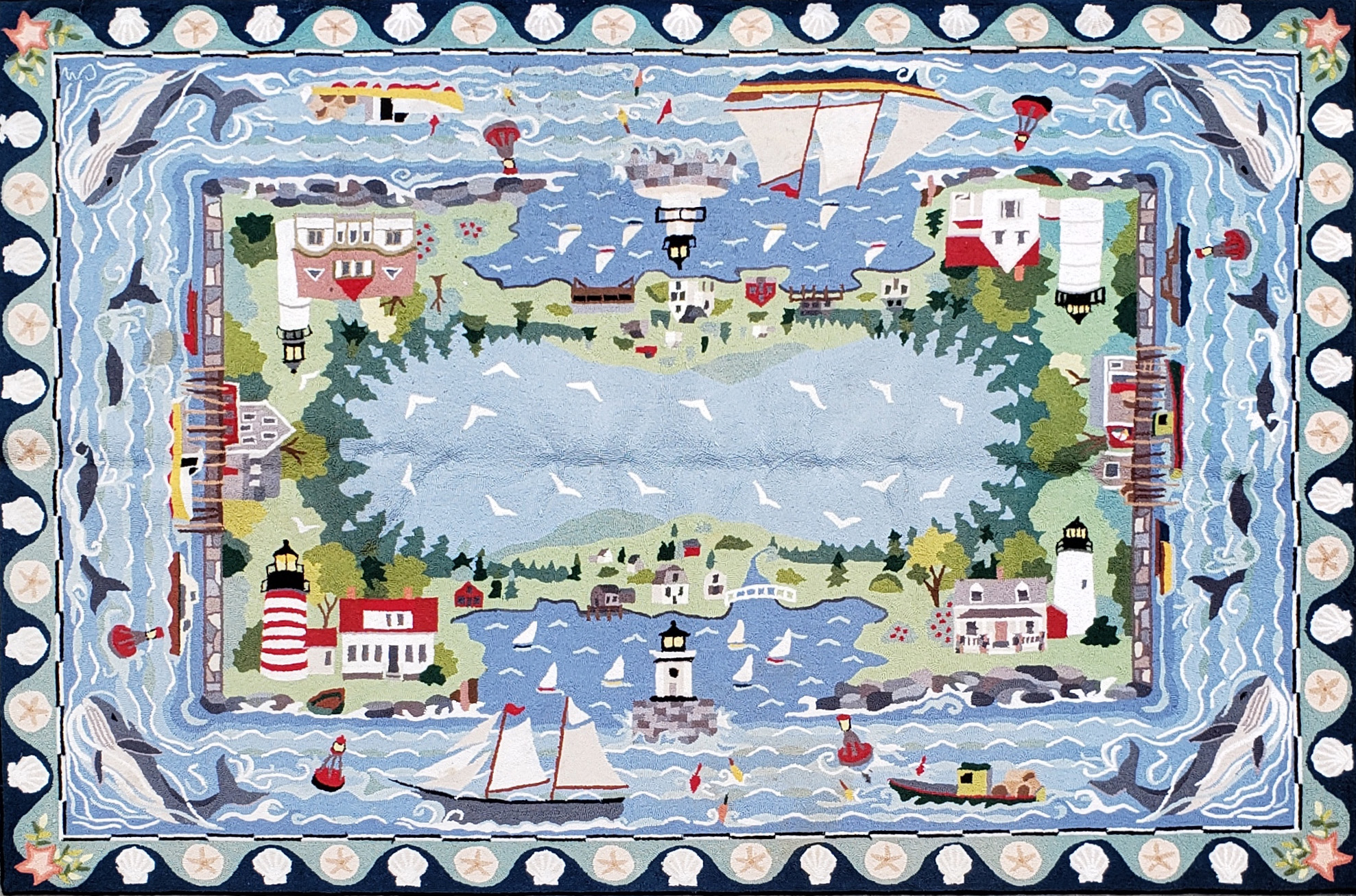 Claire Murray Nantucket Harbor Hooked Rug - Claire Murray Nantucket ...