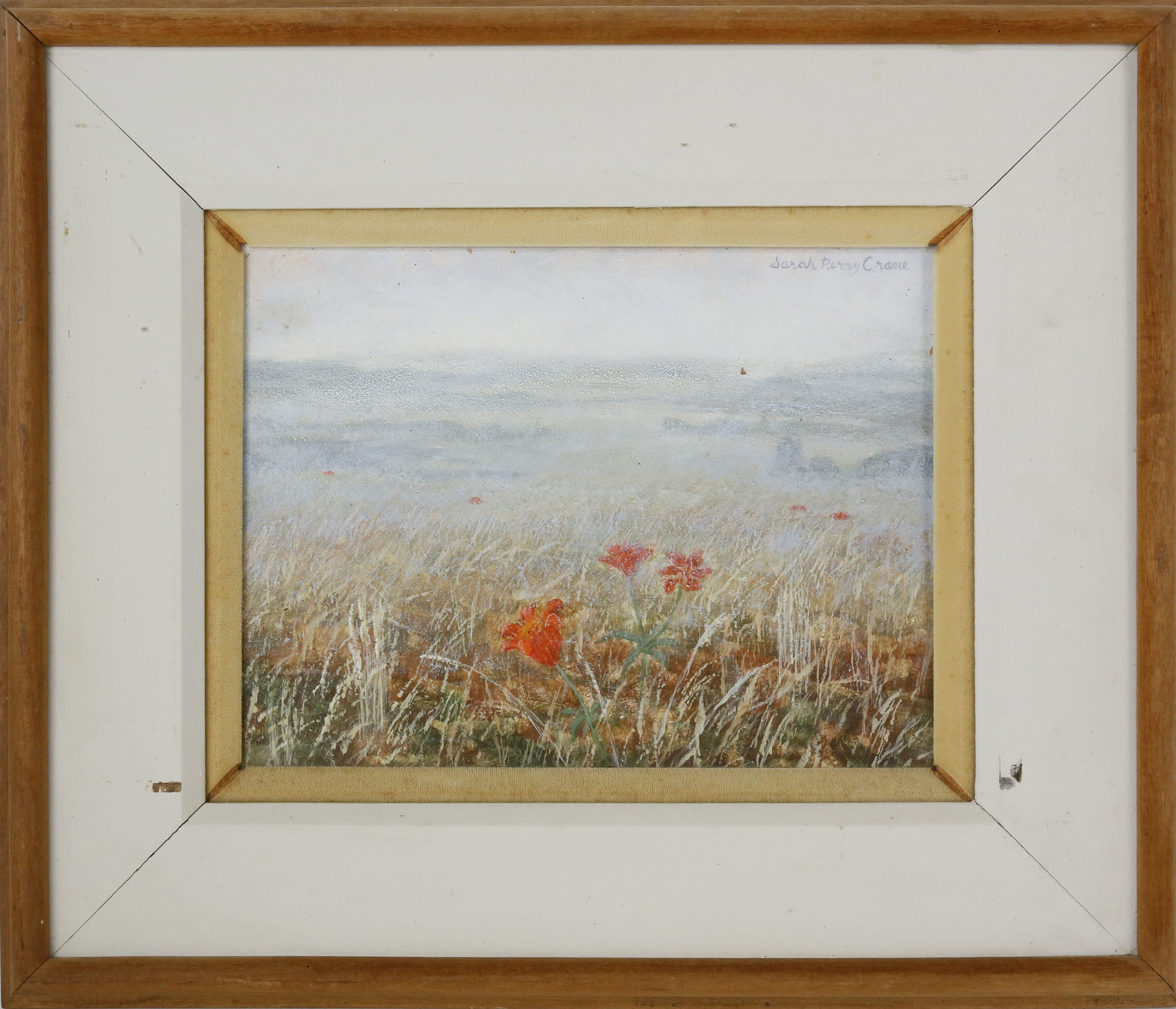 Sarah Perry Crane Oil on Artist Board "Wood Lilies at Sanford Farm ...