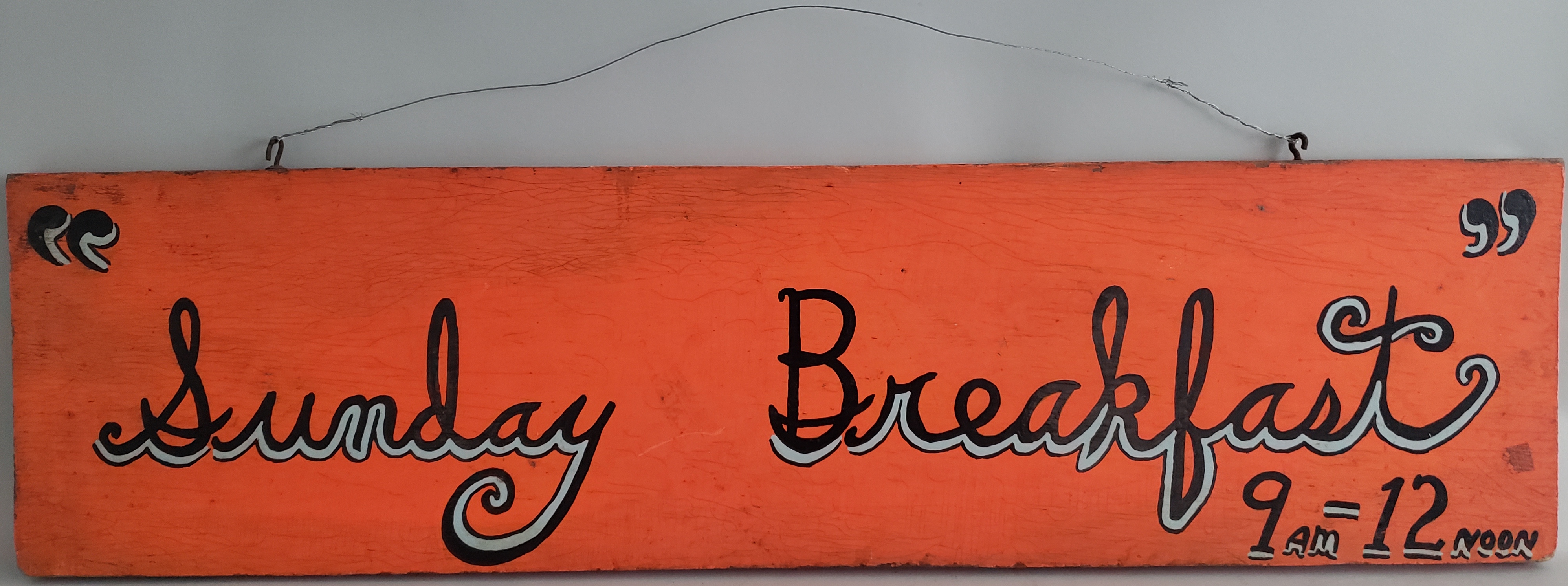 Vintage Sunday Breakfast Advertising Sign - Vintage Hand Painted Sign ...