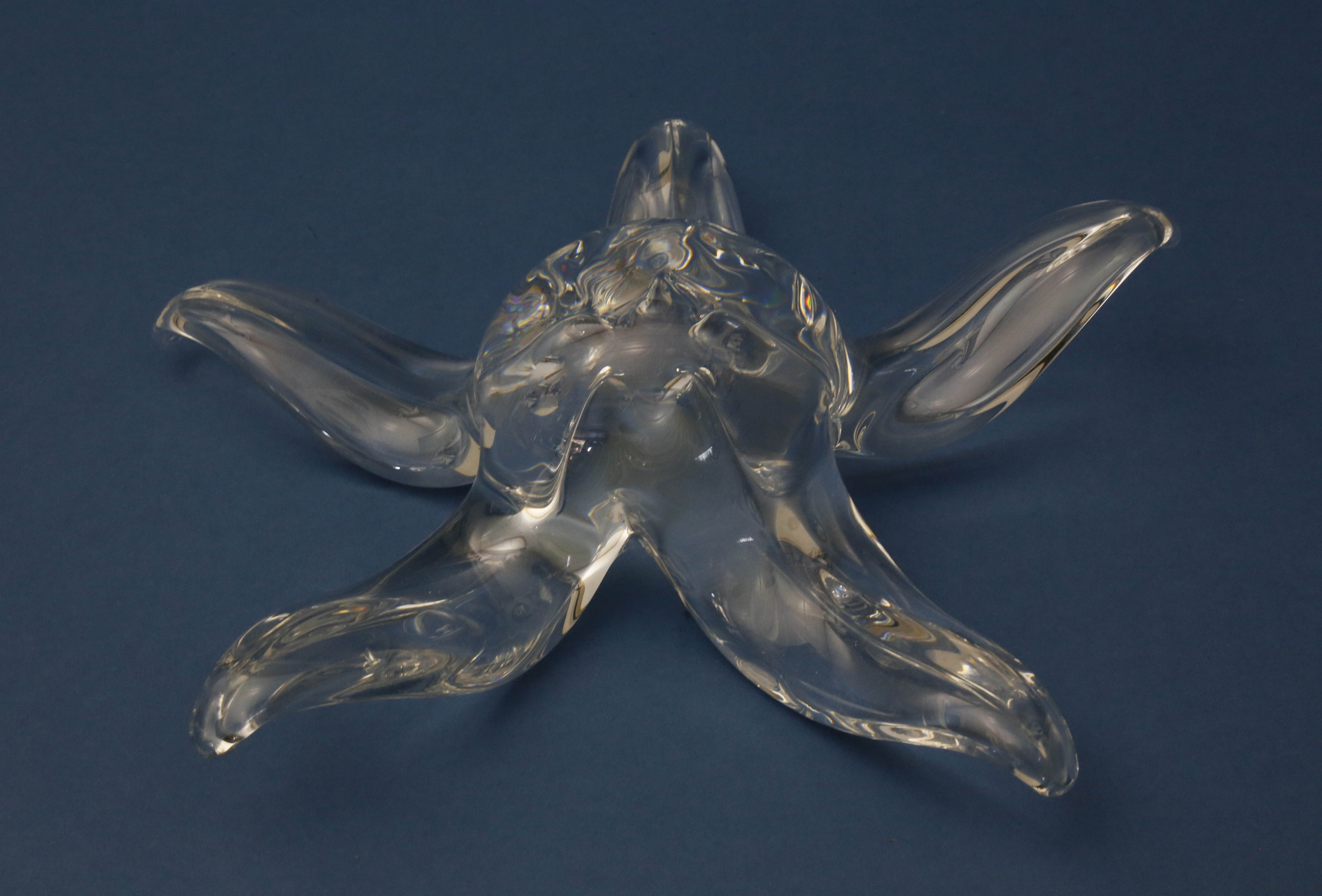 Signed Steuben Clear Crystal Starfish Designed by Robert Cassetti ...