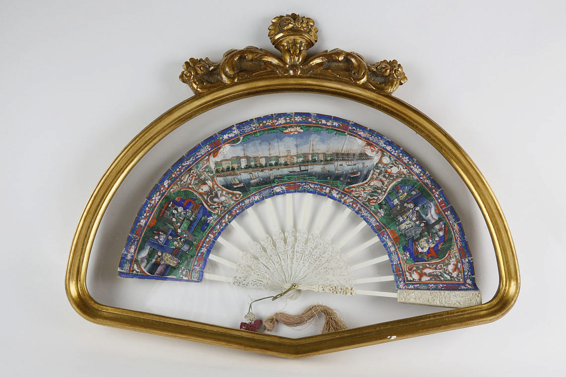 Exceptional China Trade Fan circa 1850 - Exceptional China Trade Fan ...