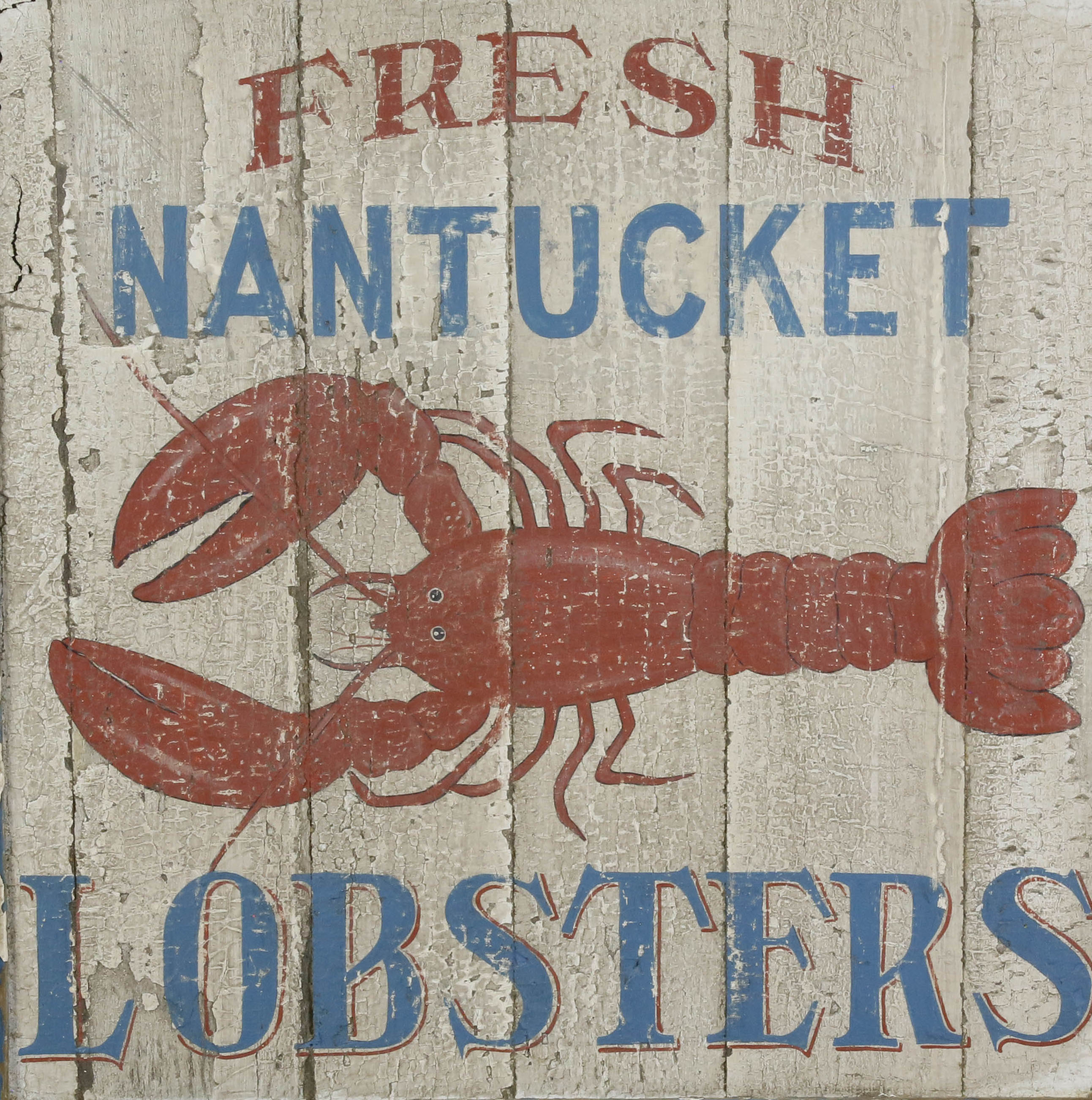 Framed Wood Sign "Fresh Nantucket Lobsters" - Framed Wood Sign "Fresh ...