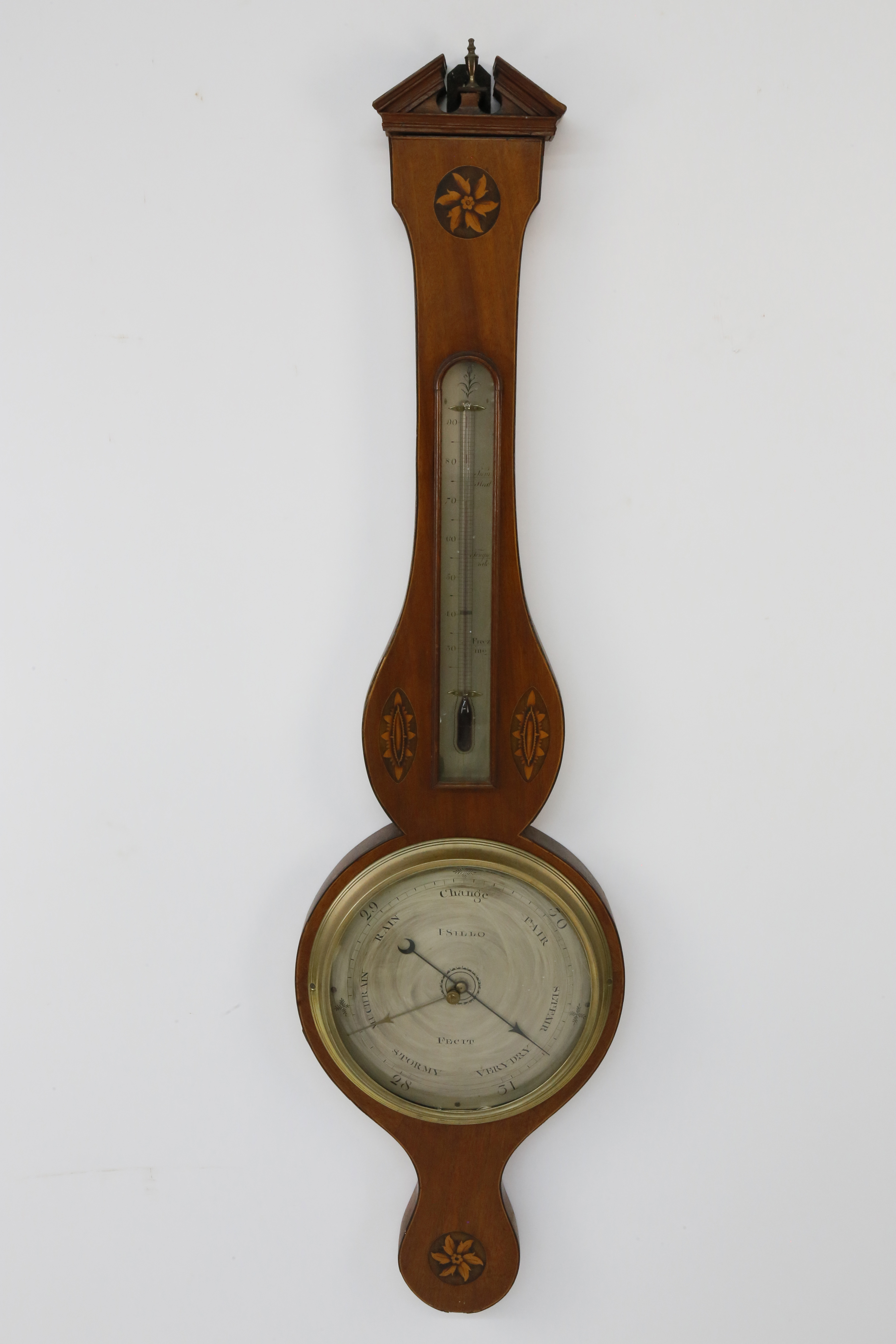 George III Inlaid Mahogany Wheel Barometer c. 1790-1800 - George III ...