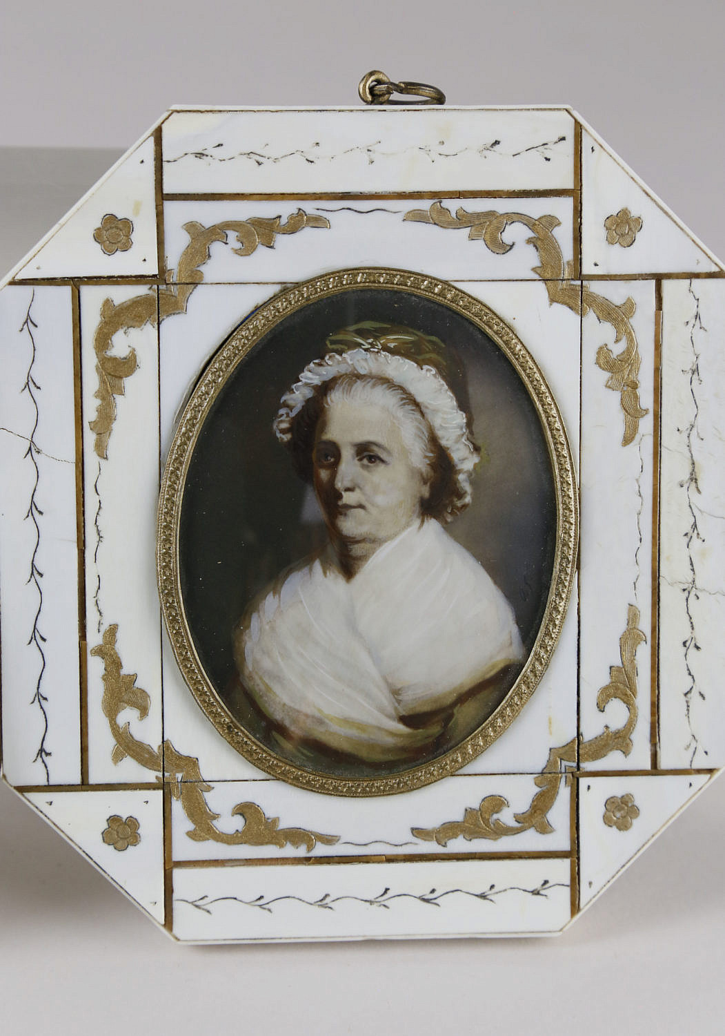 Pair of Miniature Portraits of George and Martha Washington late 19th ...