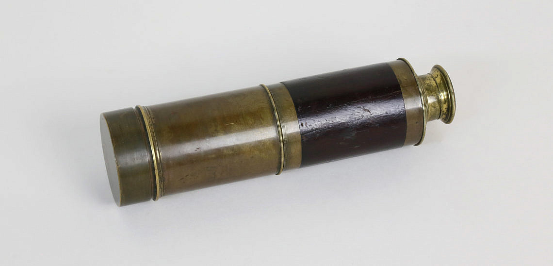 Brass and Mahogany Five-Draw Captain’s Spyglass 19th Century - Brass ...