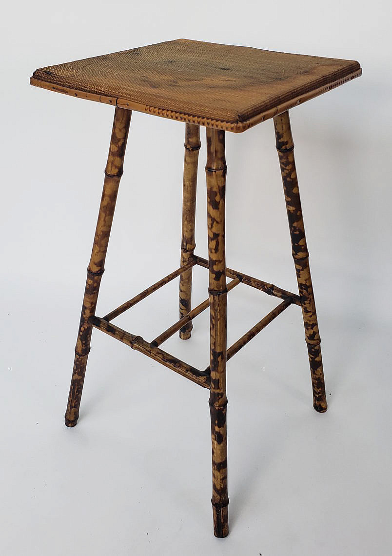 Vintage Bamboo Table - Vintage Bamboo Splay Leg Side Table - Rafael ...
