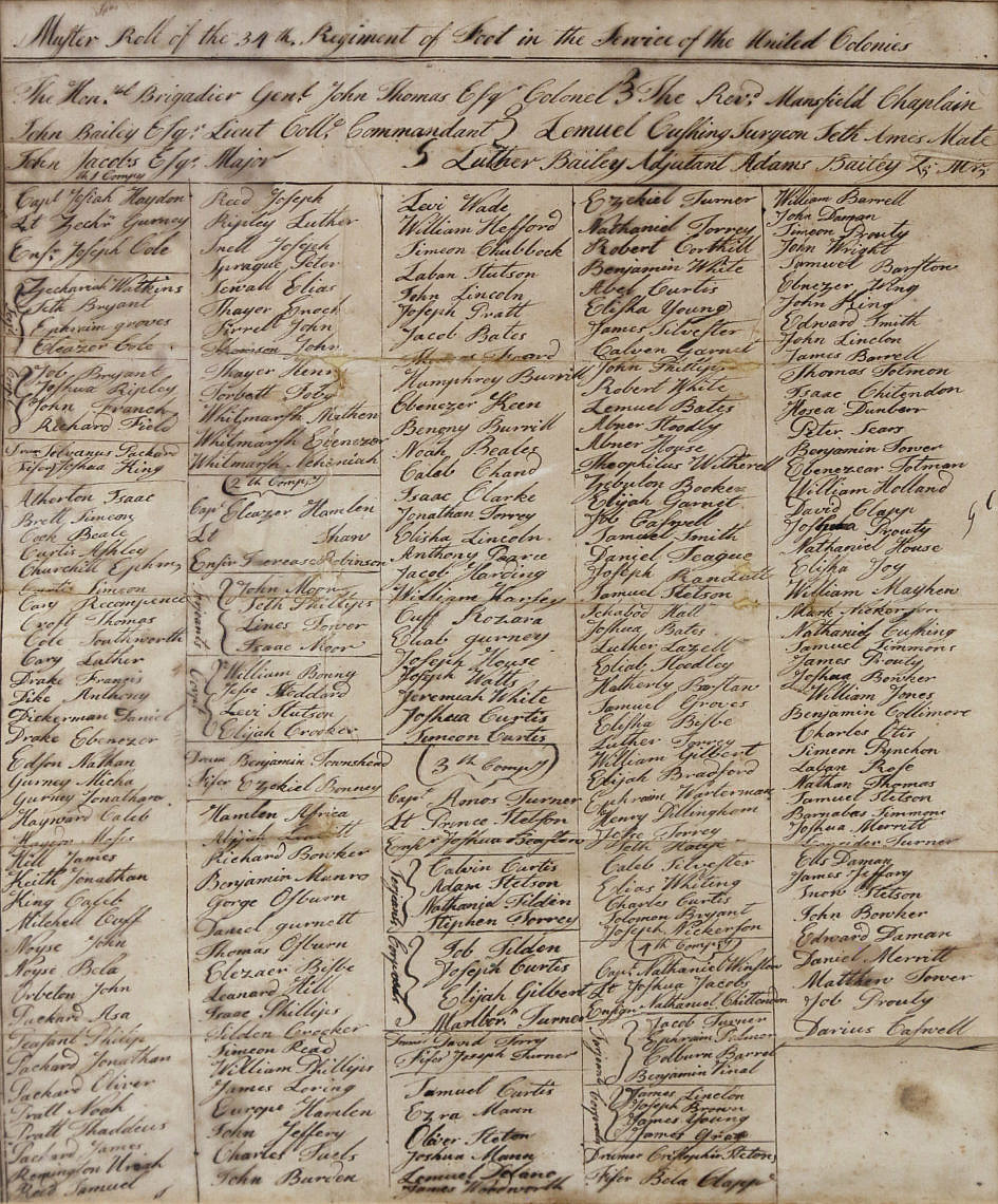 Important Handwritten 1775 American Revolutionary War Massachusetts ...