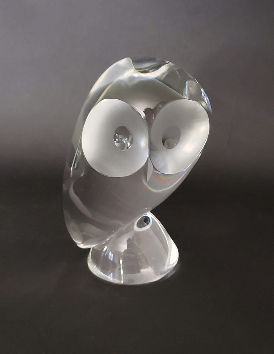 Donald Pollard Steuben Owl Figurine - Donald Pollard Signed Steuben ...