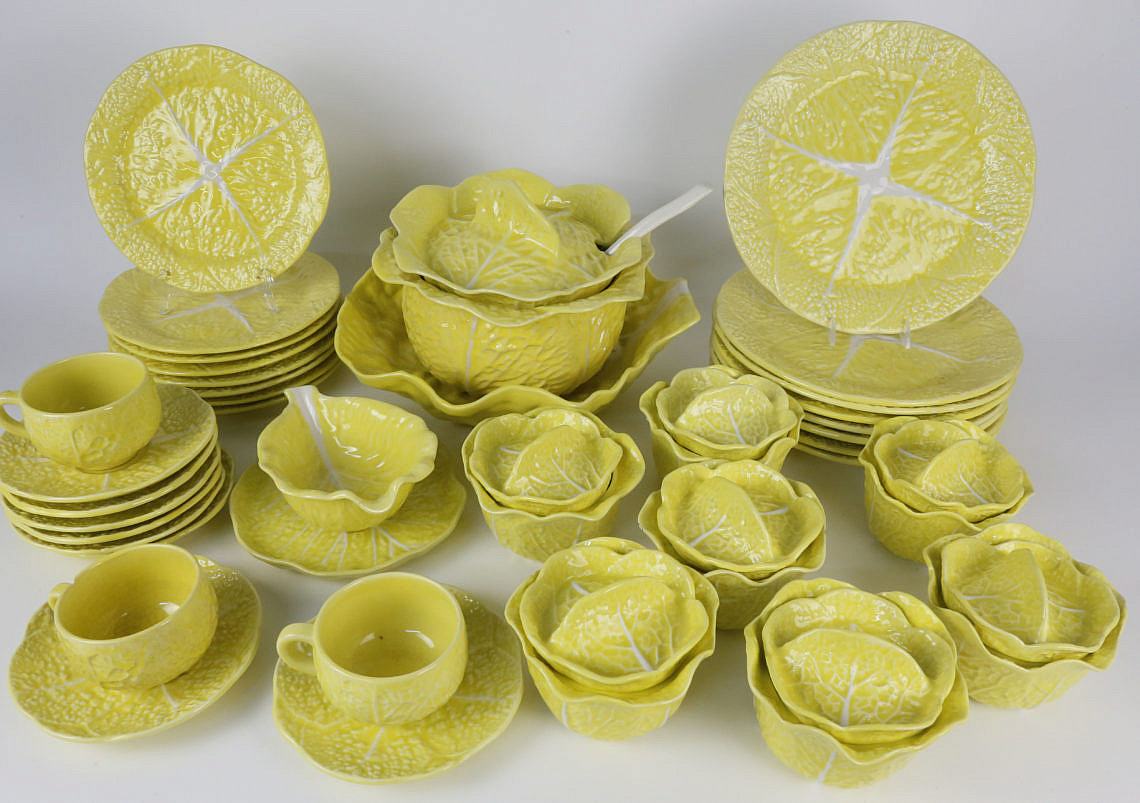Yellow Cabbage Pattern Portuguese Dinner Service - Yellow Cabbage ...