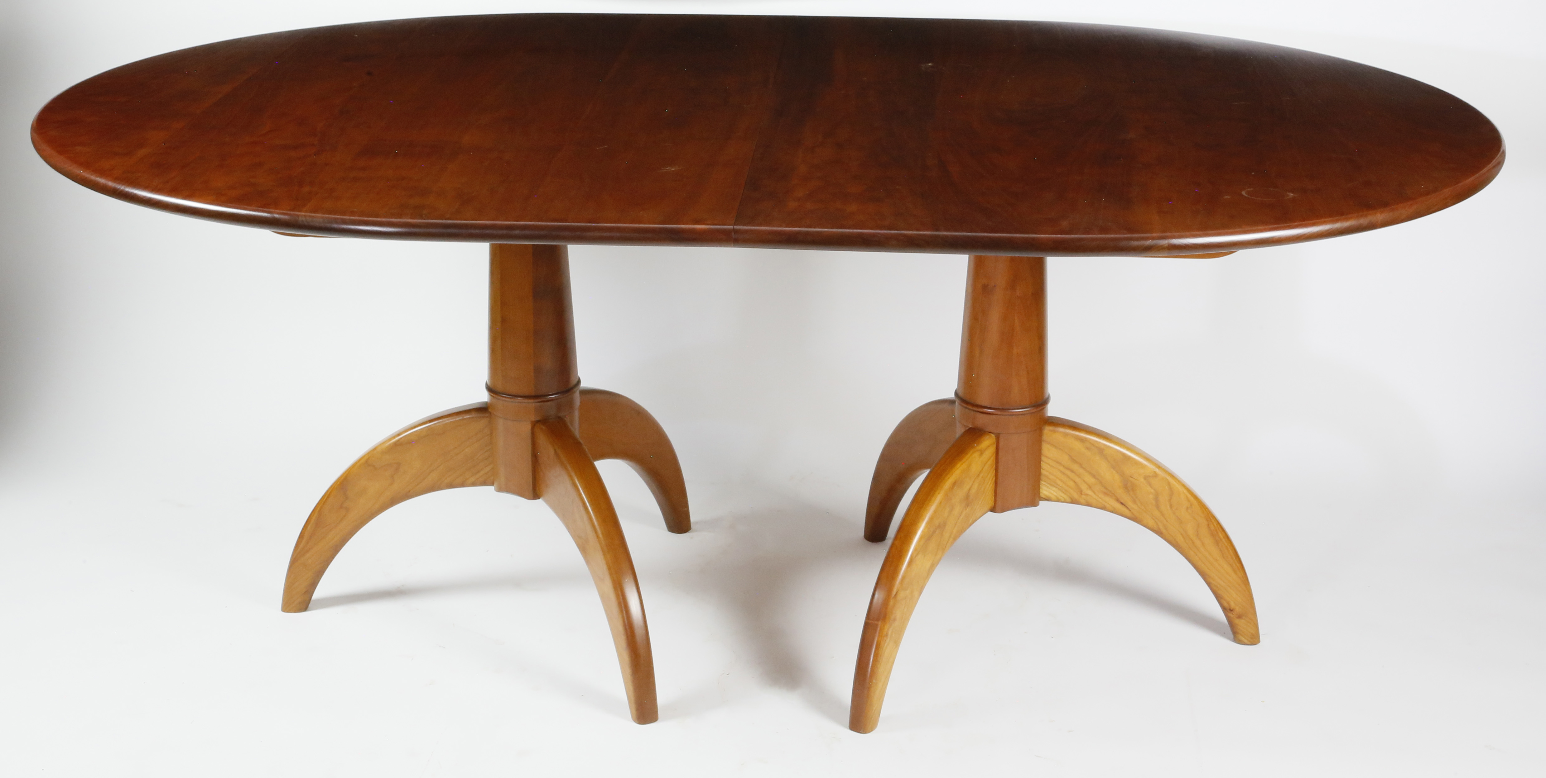 Stephen Swift Cherry Double Pedestal Dining Table with Two Leaves ...