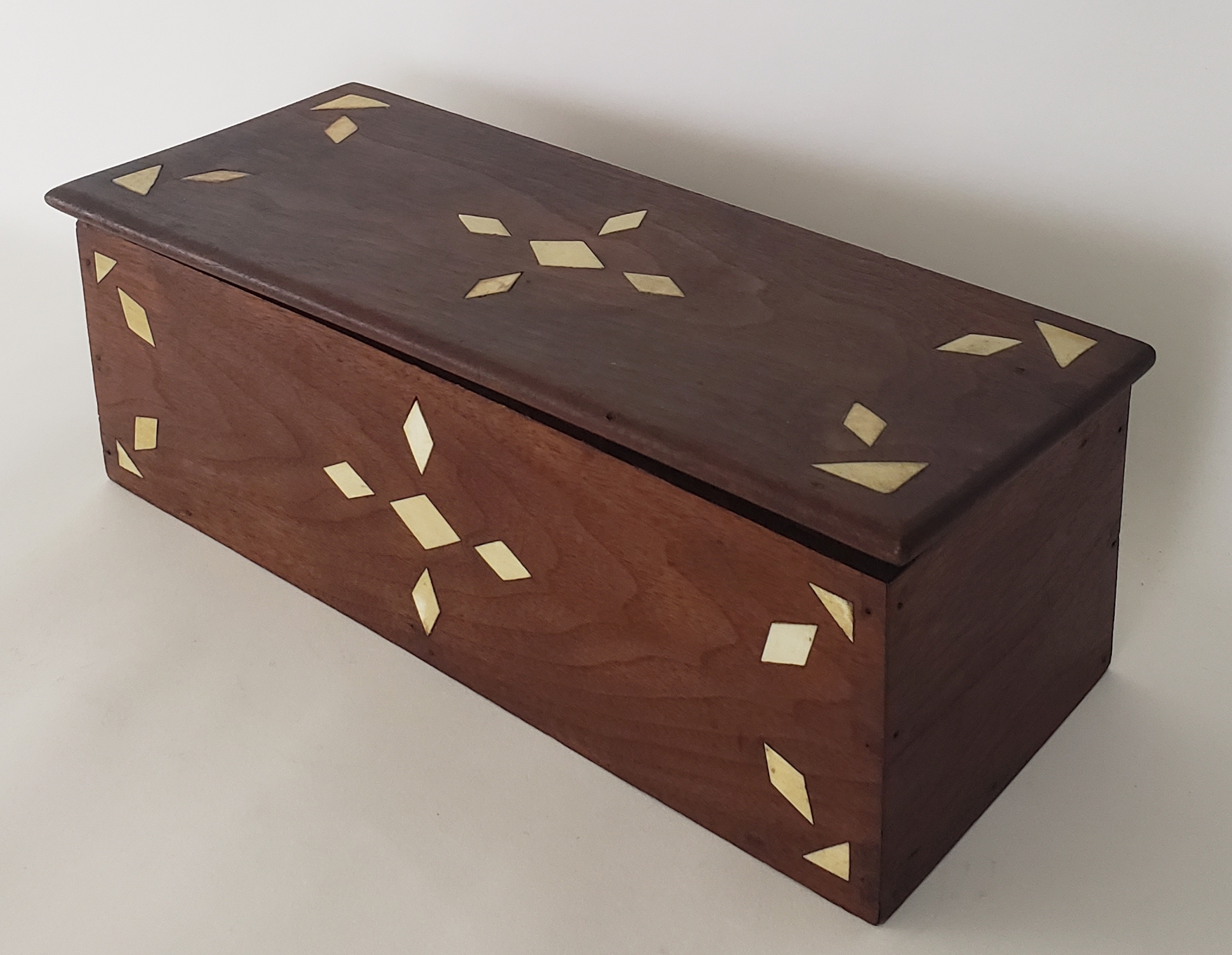 19th Century Whaler Sailor Made Inlaid Box - Antique Sailor Made Whale ...