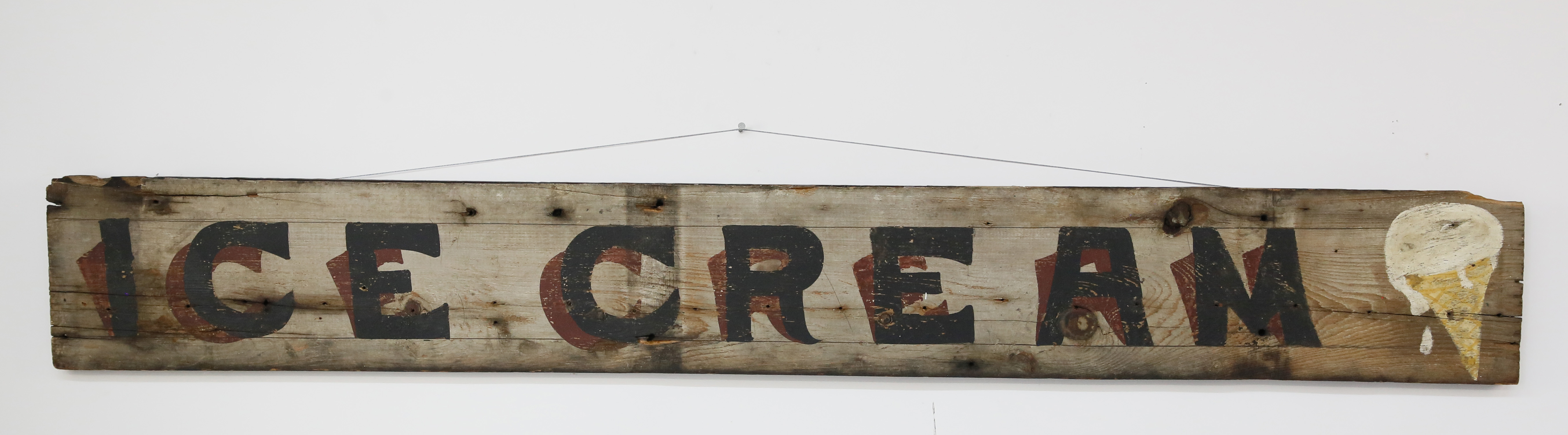 Handpainted Wood Ice Cream Sign - Hand Painted Wood Sign "Ice Cream ...