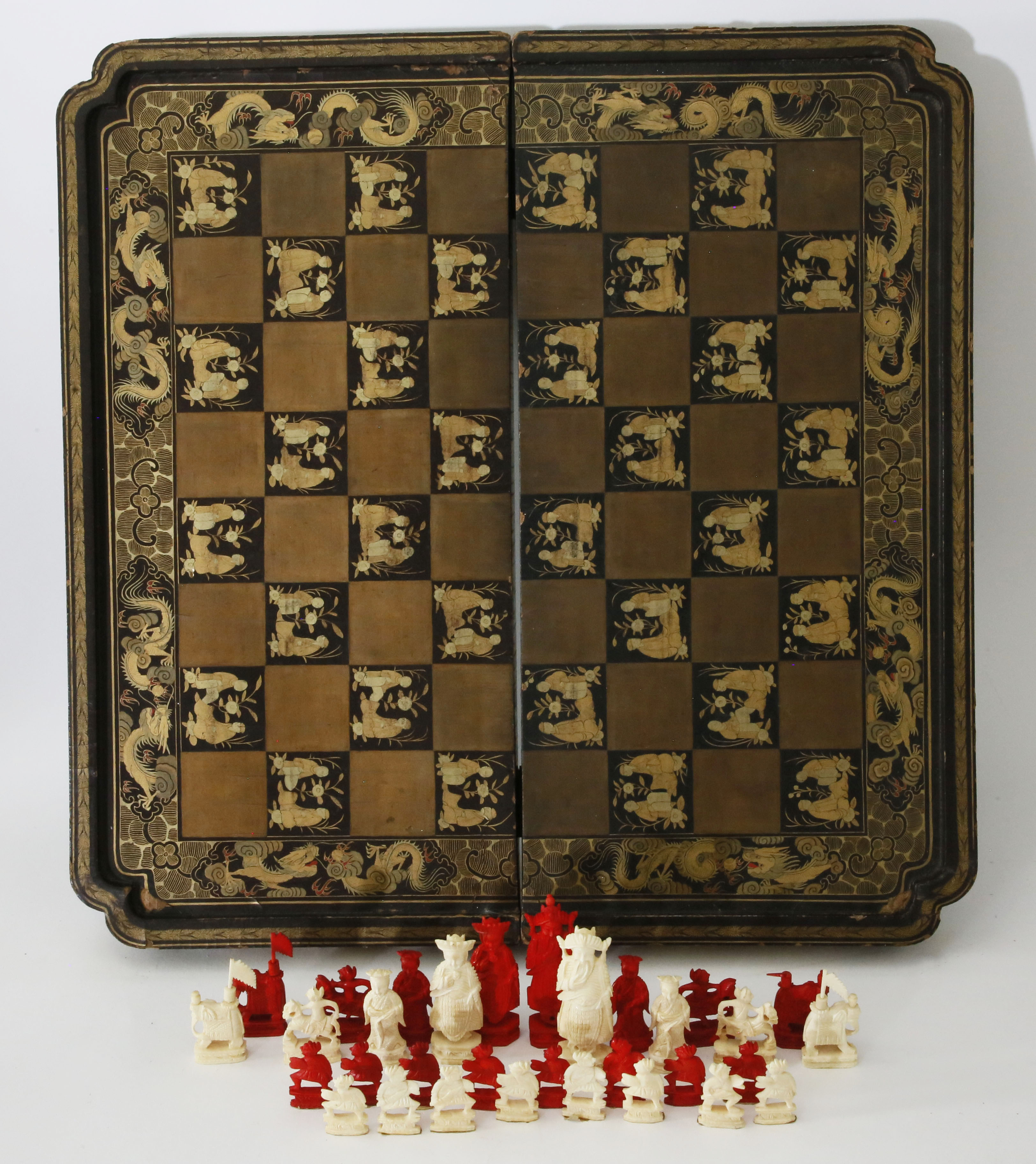 Chinese Export Lacquered Games Box circa 1930 - Chinese Export ...