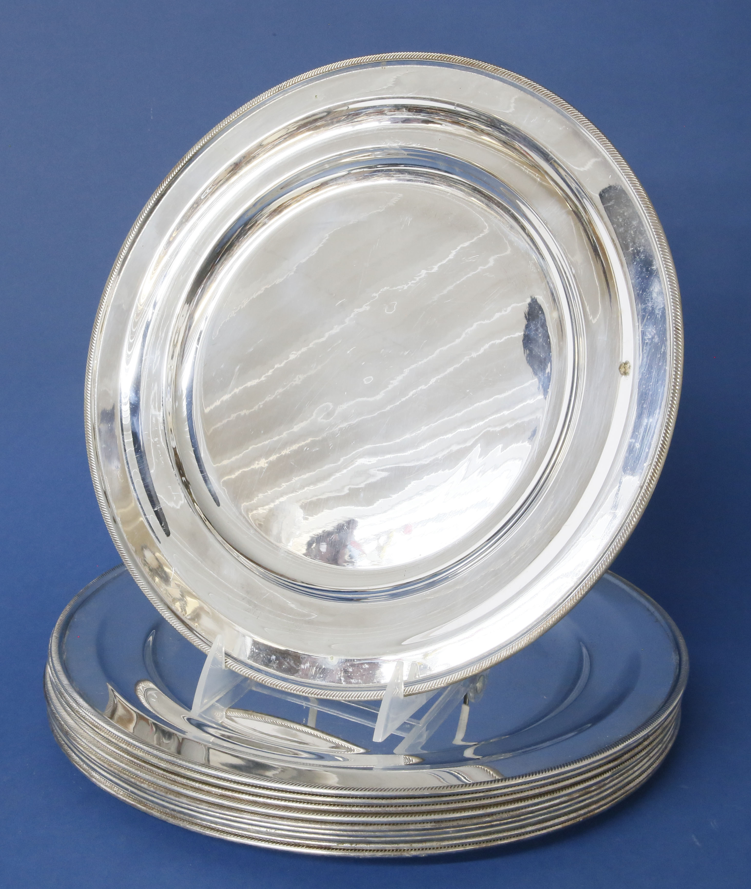 Set of 10 Sheffield Silver Plated Service Plates 20th Century - Set of ...