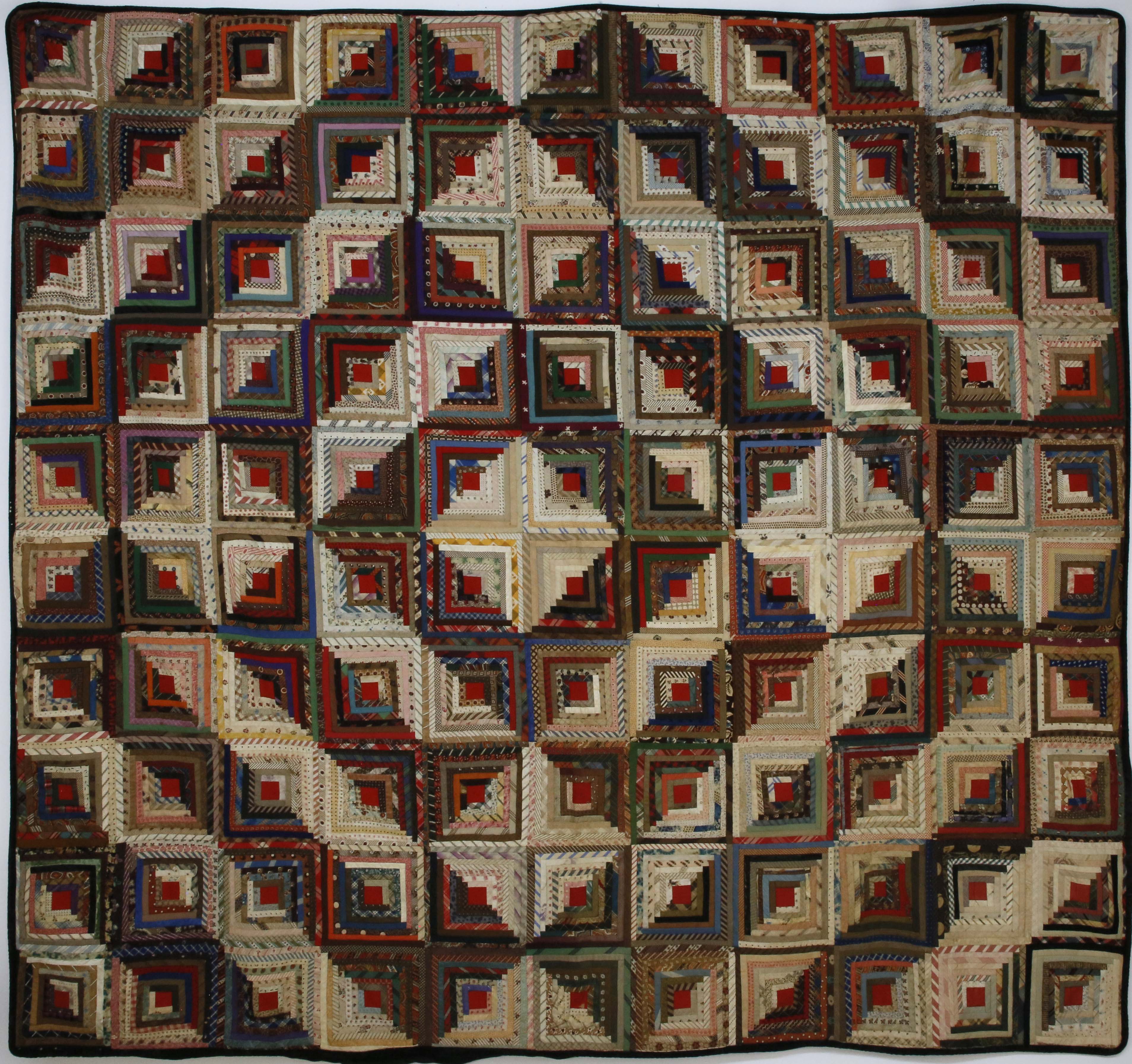 Fine 19th Century “Barn Raising” Graphic Patchwork Quilt - Fine 19th ...