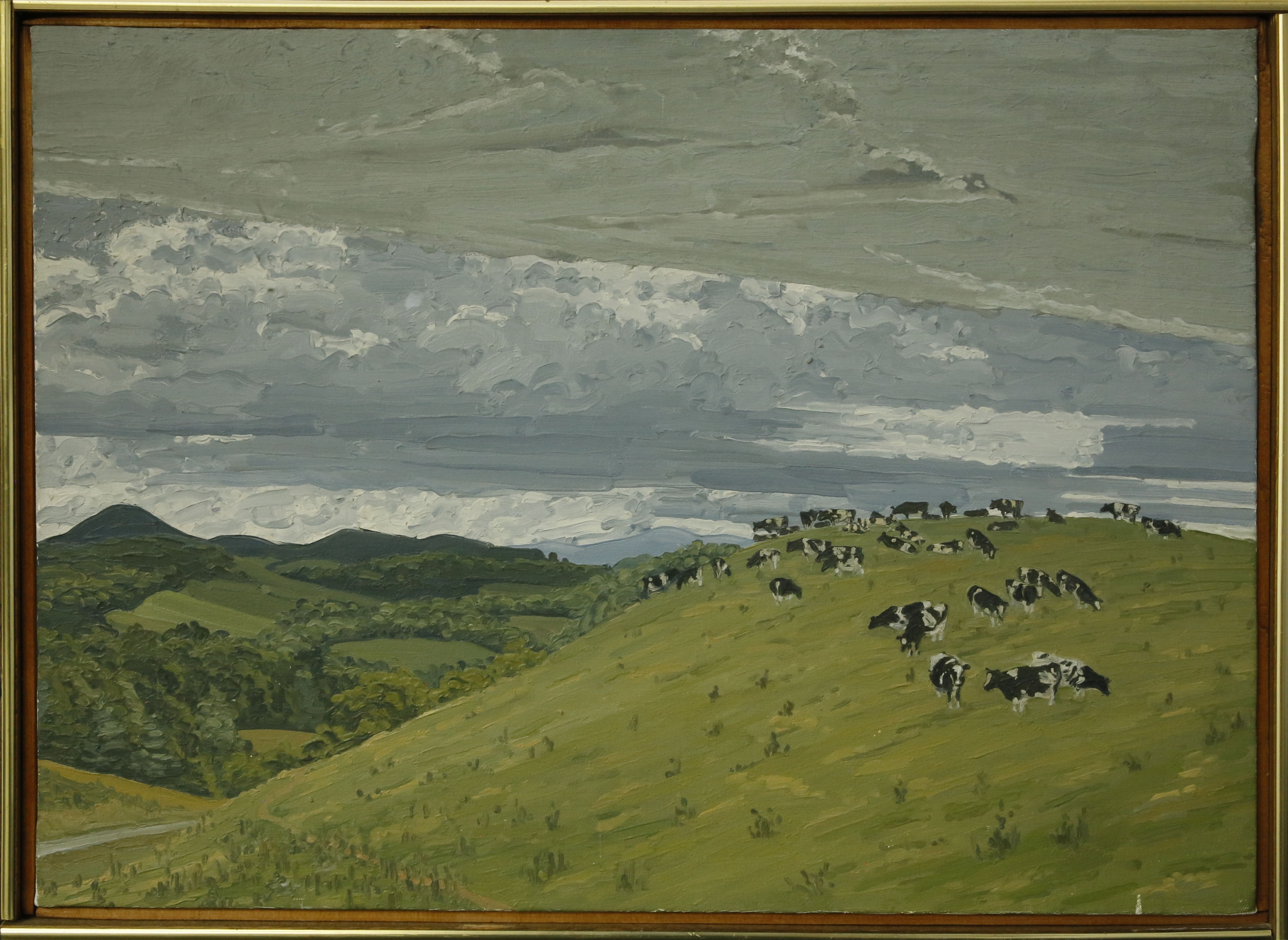 Rackstraw Downes Texas Landscape Oil on Canvas "In Hungerfords Pasture ...
