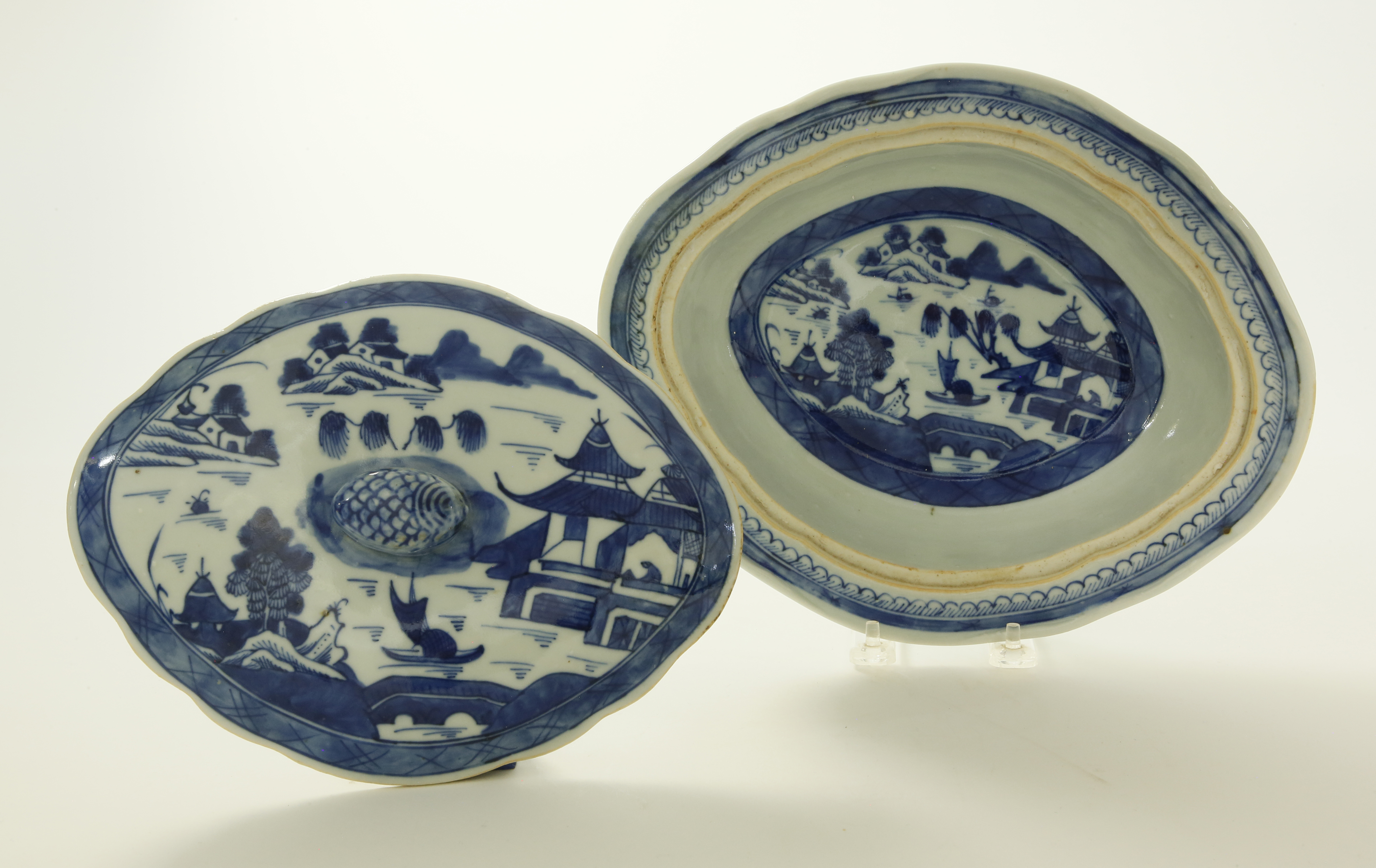 Canton Diamond Form Vegetable Dish 19th Century - Canton Diamond Form ...