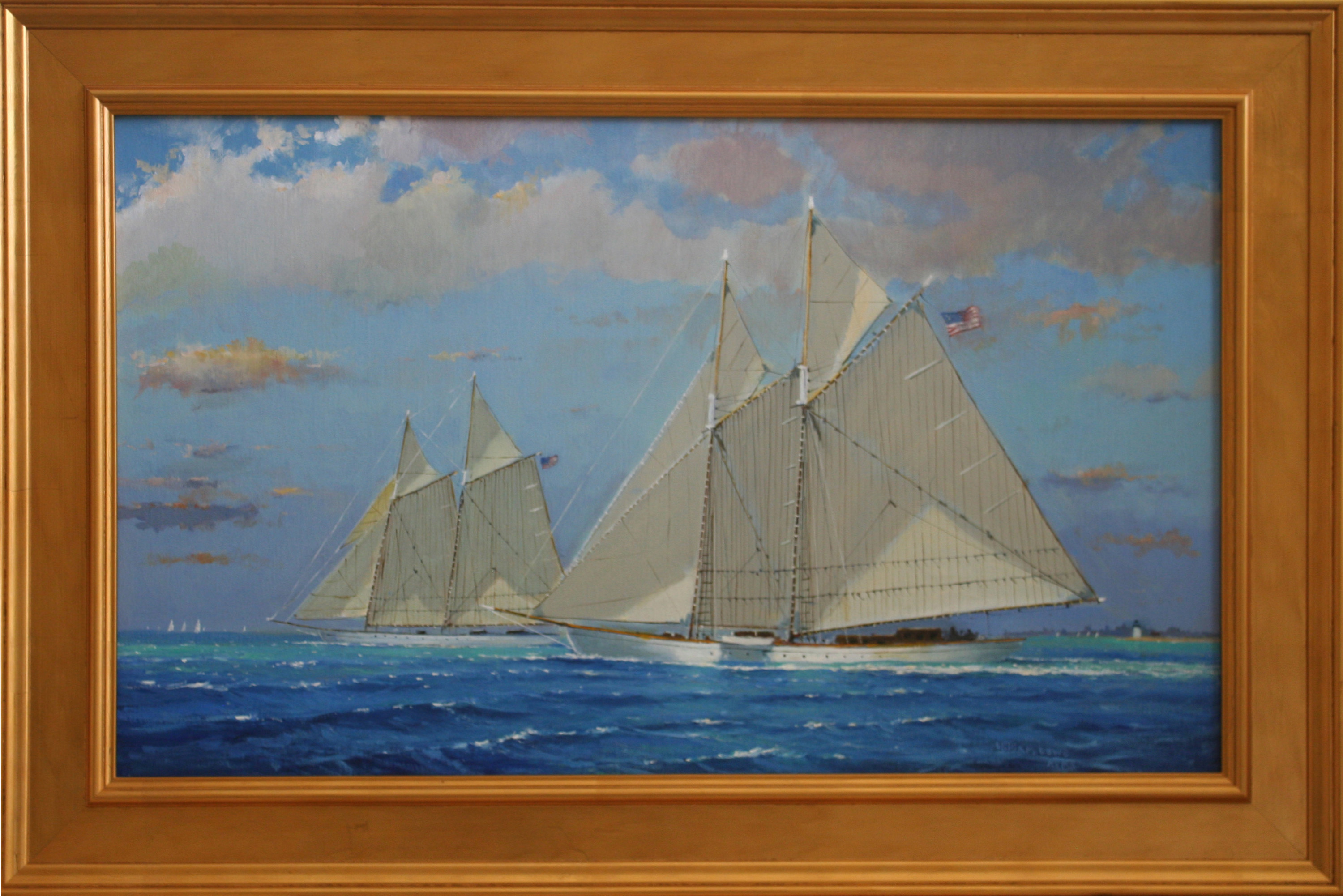 William Lowe Oil on Linen “Perfect Sailing Day" - William Lowe Oil on ...